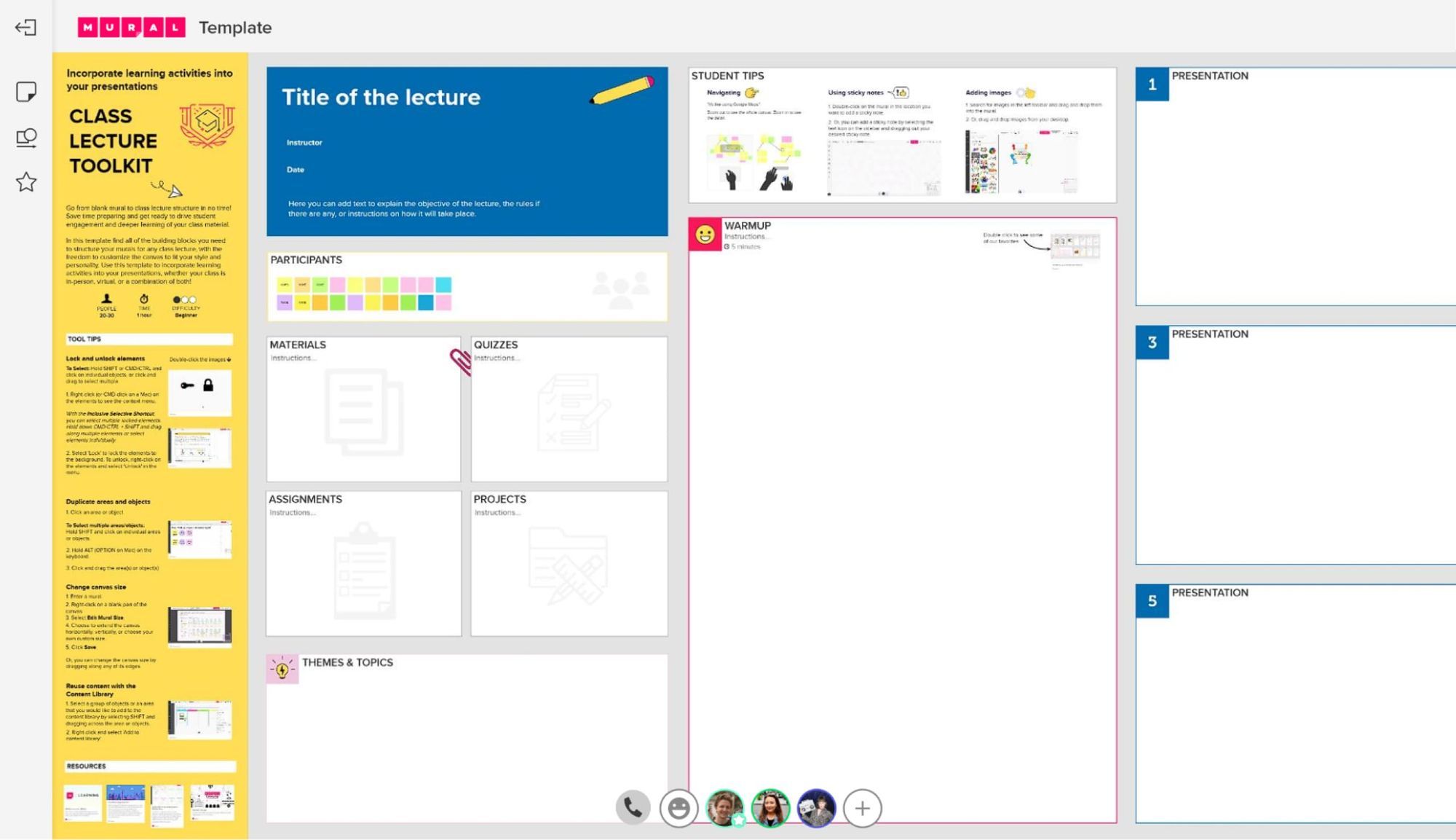 Class lecture toolkit Template | MURAL