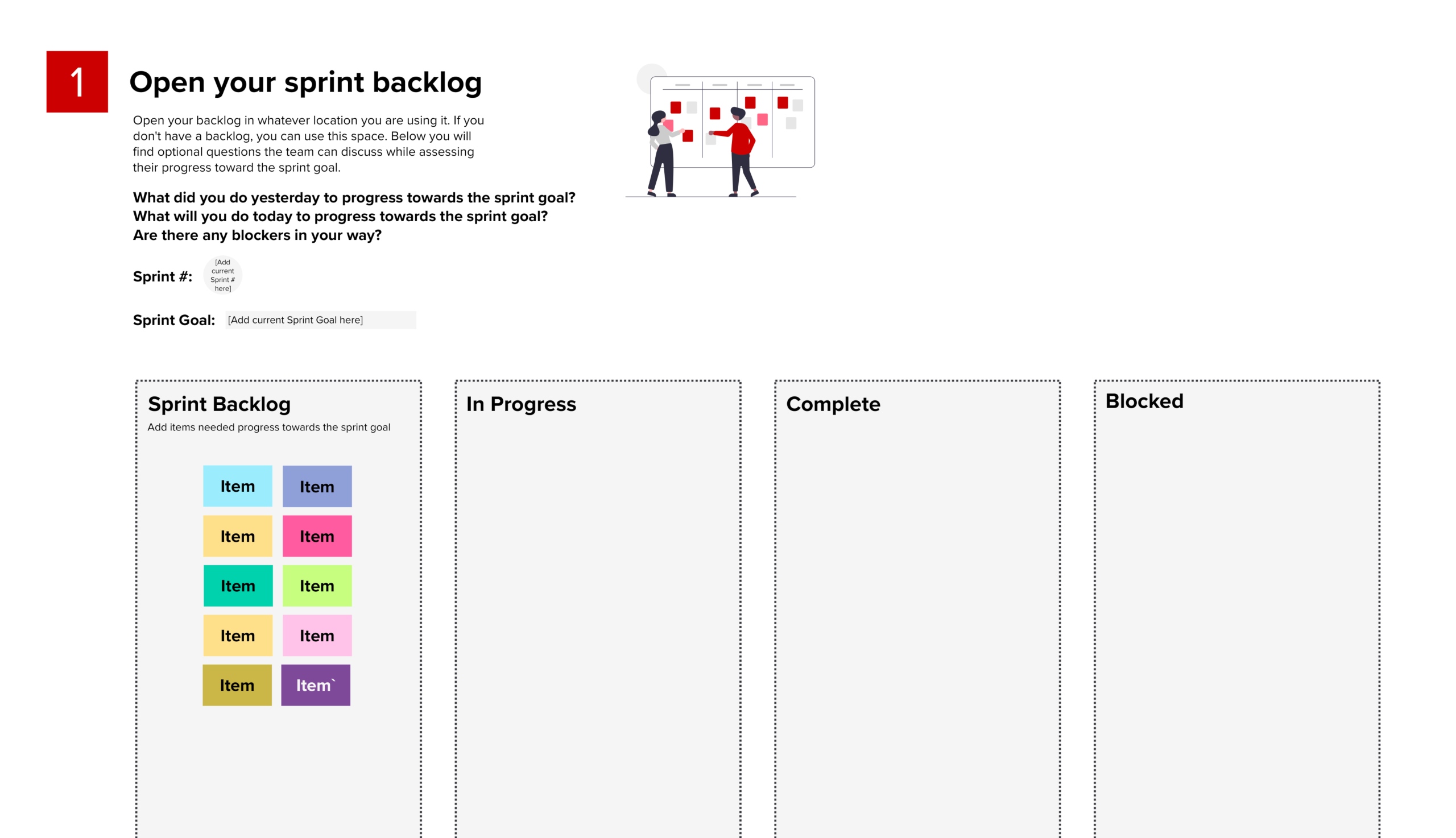Daily Scrum Template Mural daily-scrum-template-mural