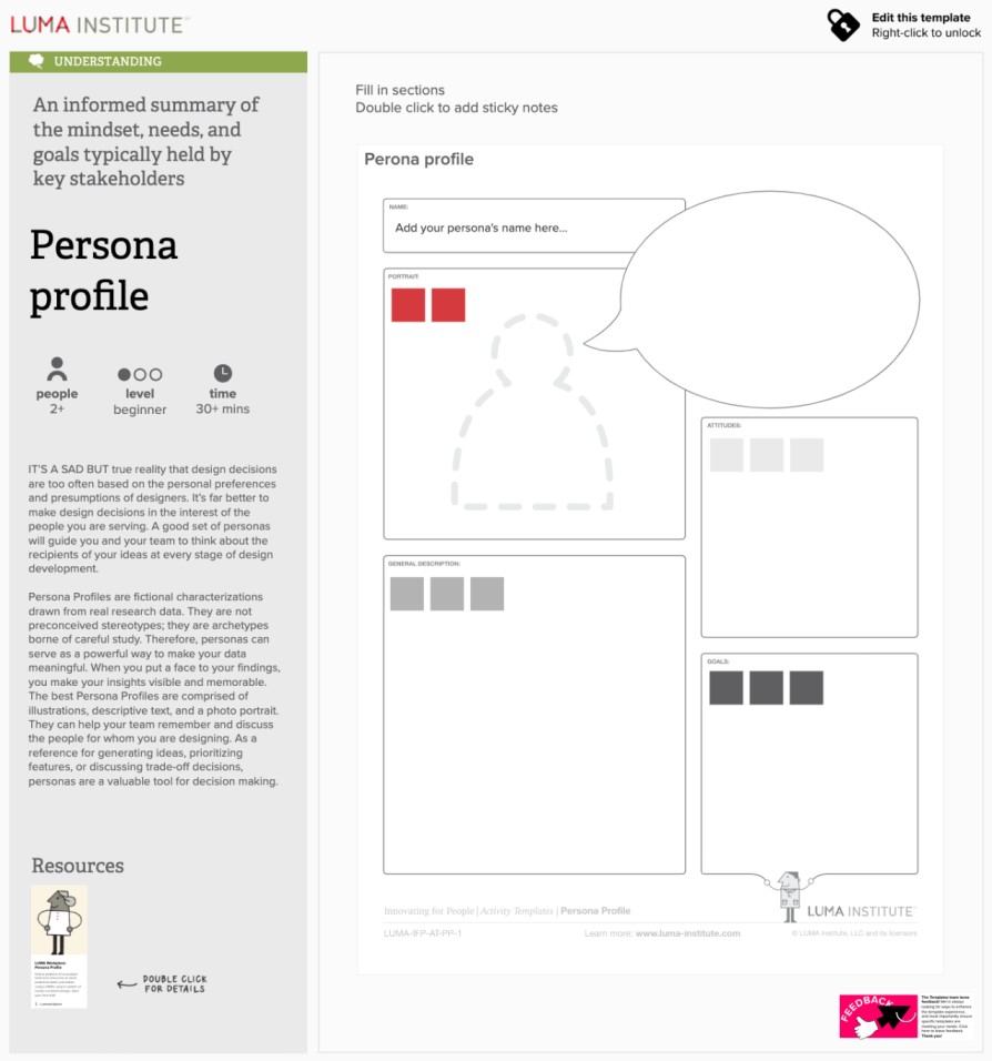 Persona profile template | Mural