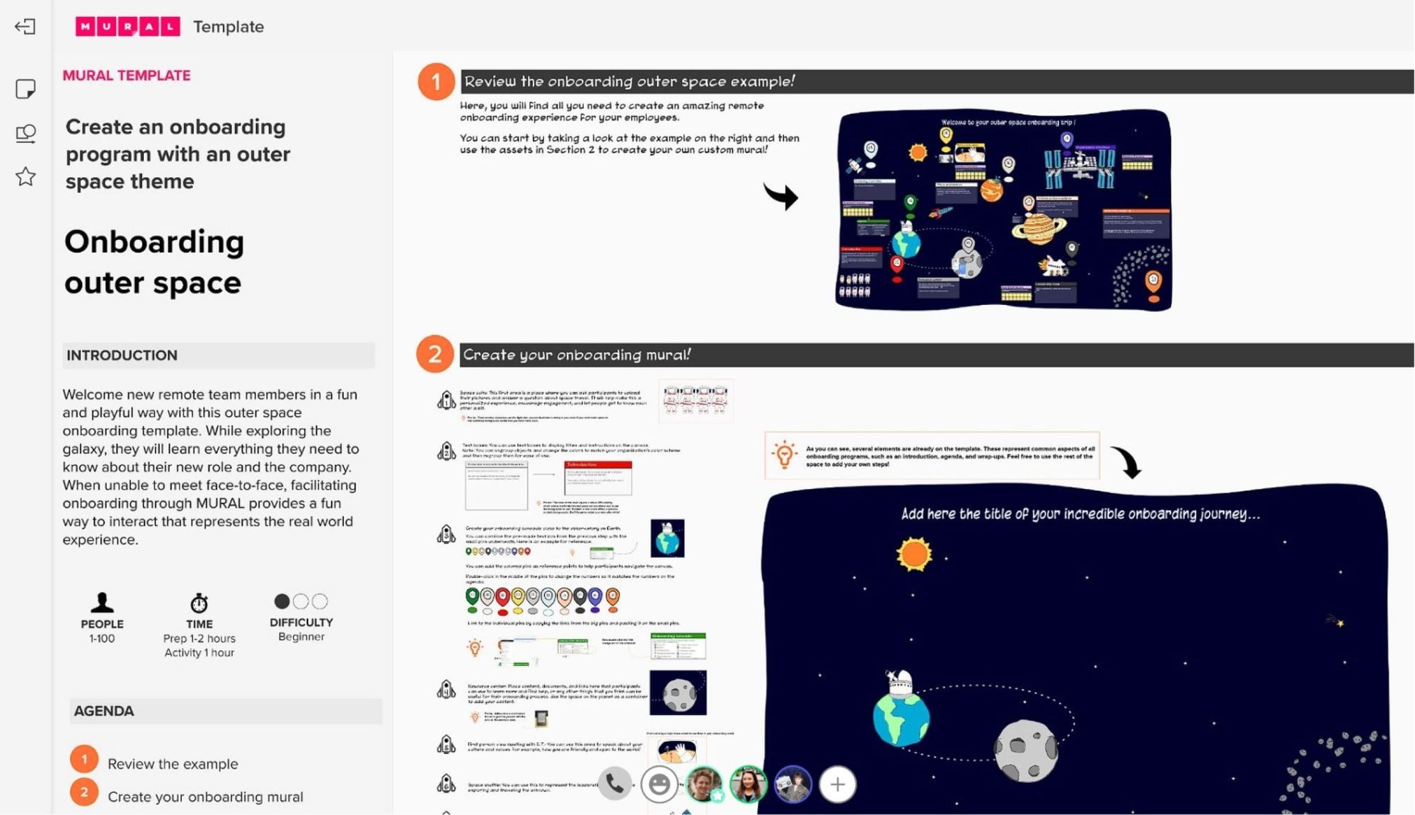 Onboarding outer space Template | MURAL