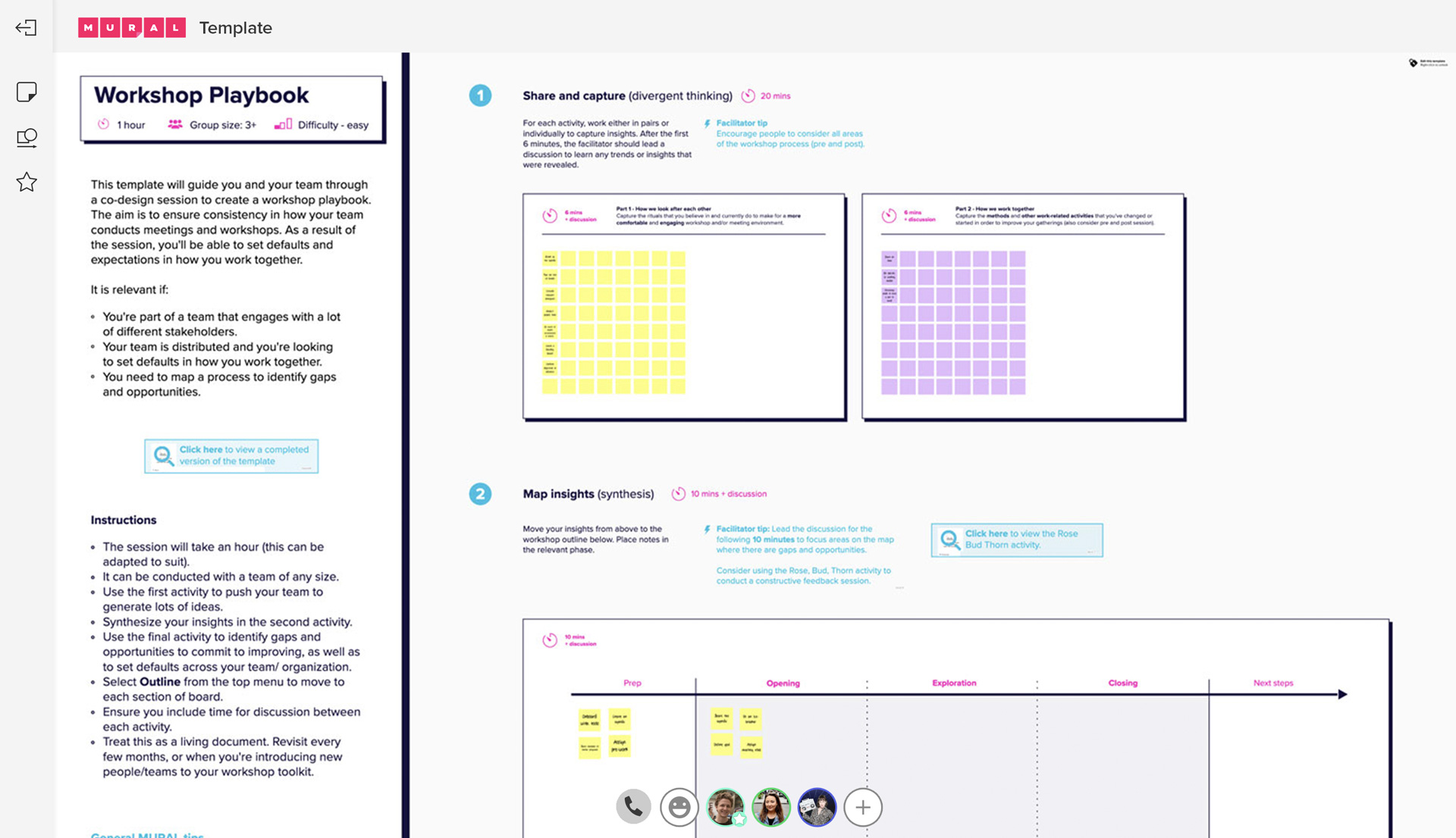 Workshop playbook template | Mural