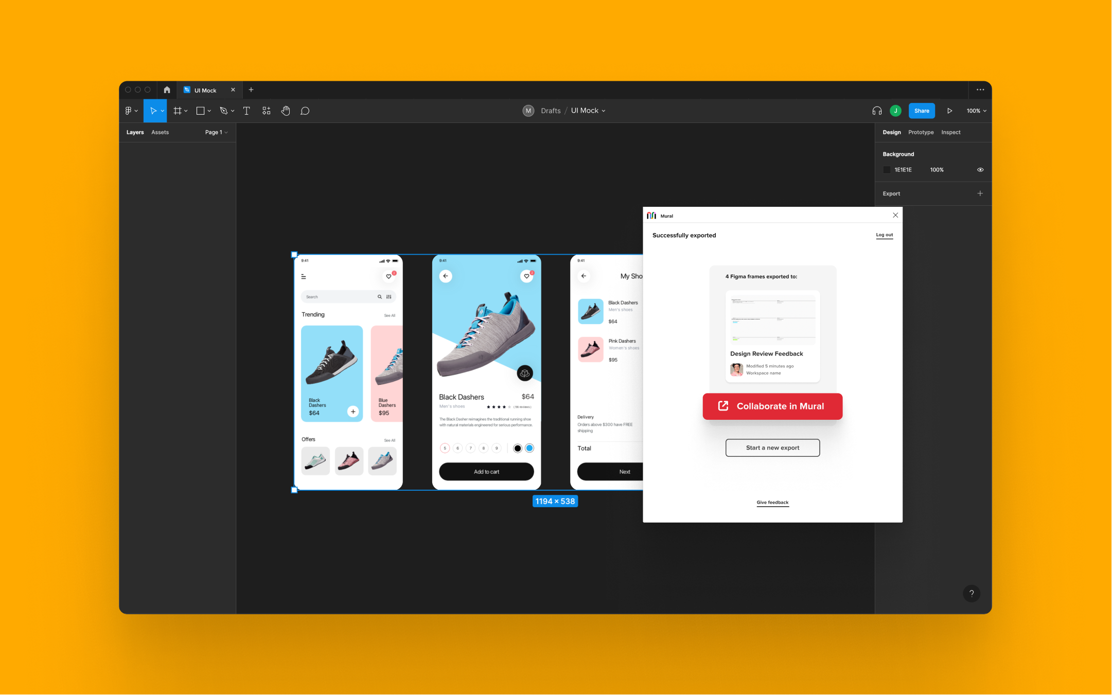 Export Figma frames to Mural