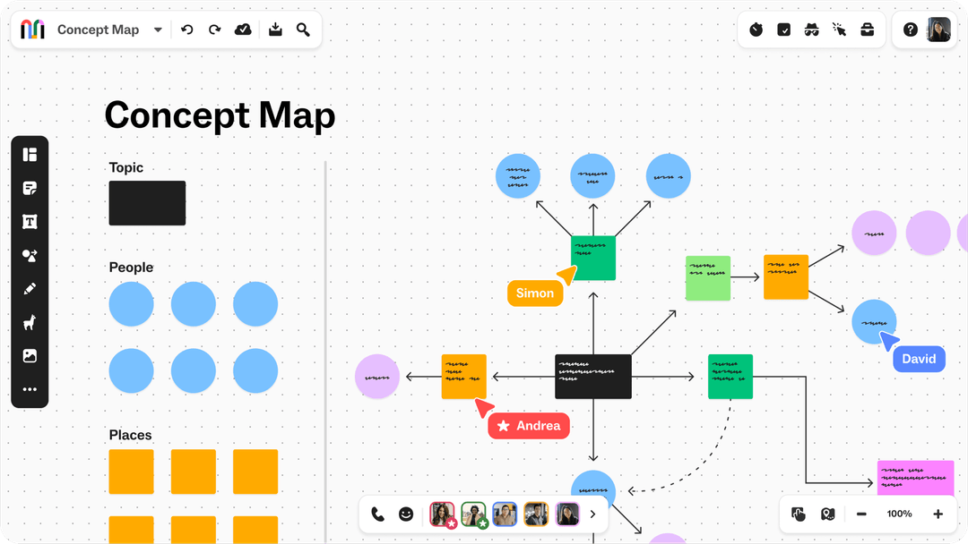 Online concept map maker for team collaboration