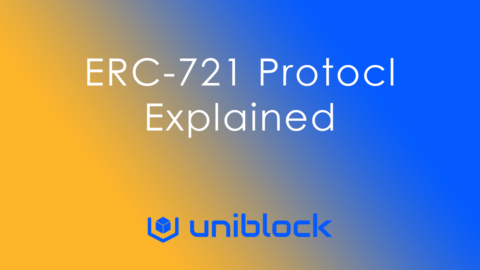 ERC-721 protocol explained