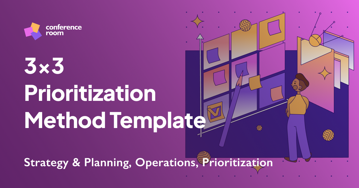 3x3 Prioritization Method Template & Example for Teams | Conference Room