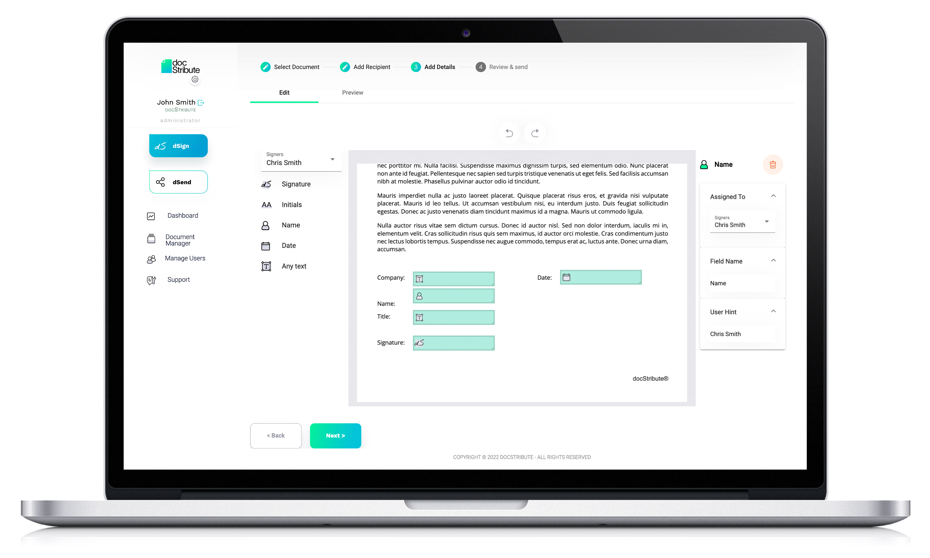 Secure Document Distribution & Digital Signatures - docStribute®
