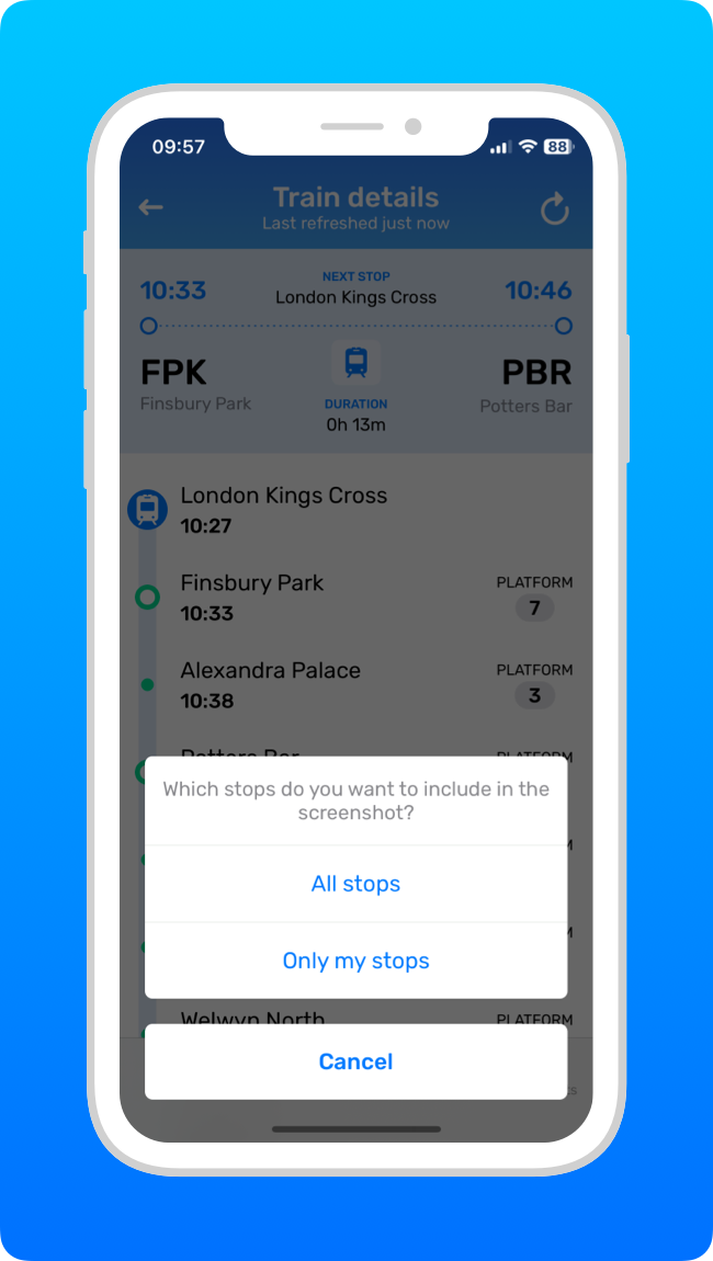 Sharing a screenshot - Railboard