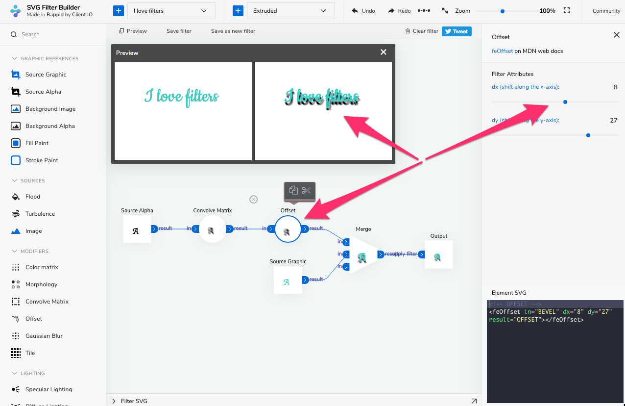 Introducing an SVG Filter Builder