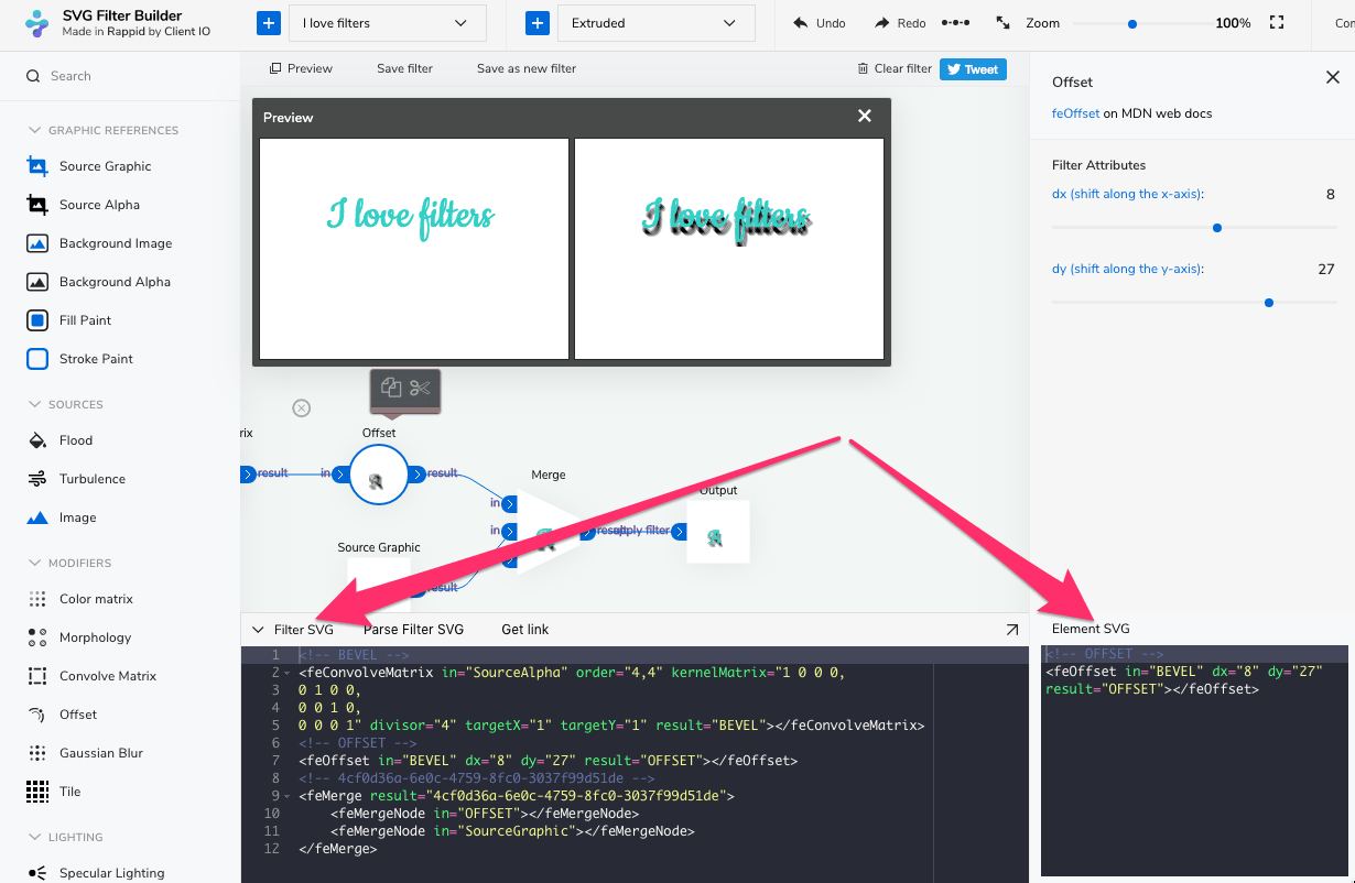 Introducing an SVG Filter Builder