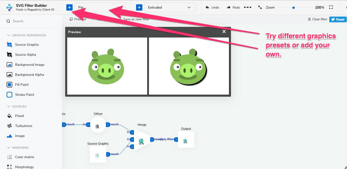 Introducing an SVG Filter Builder
