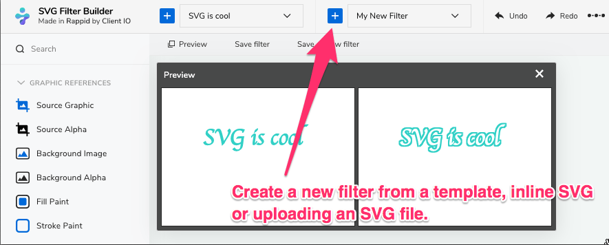 Introducing an SVG Filter Builder