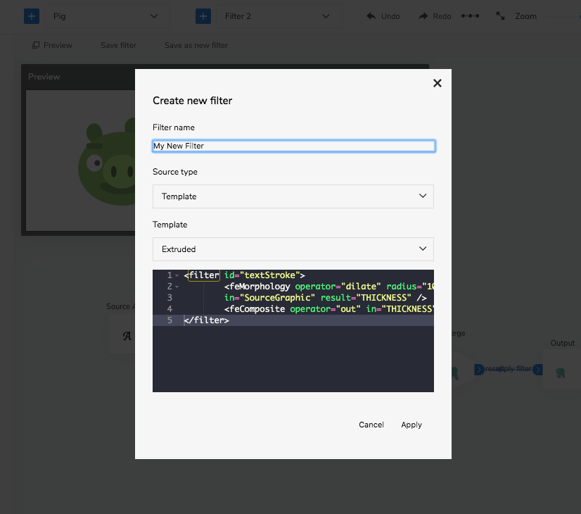 Introducing an SVG Filter Builder