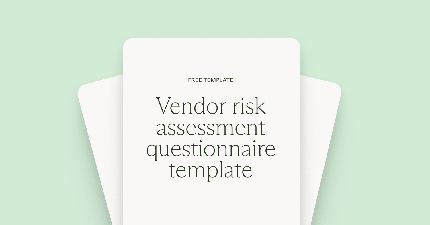 Vendor risk questionnaire template | HyperComply