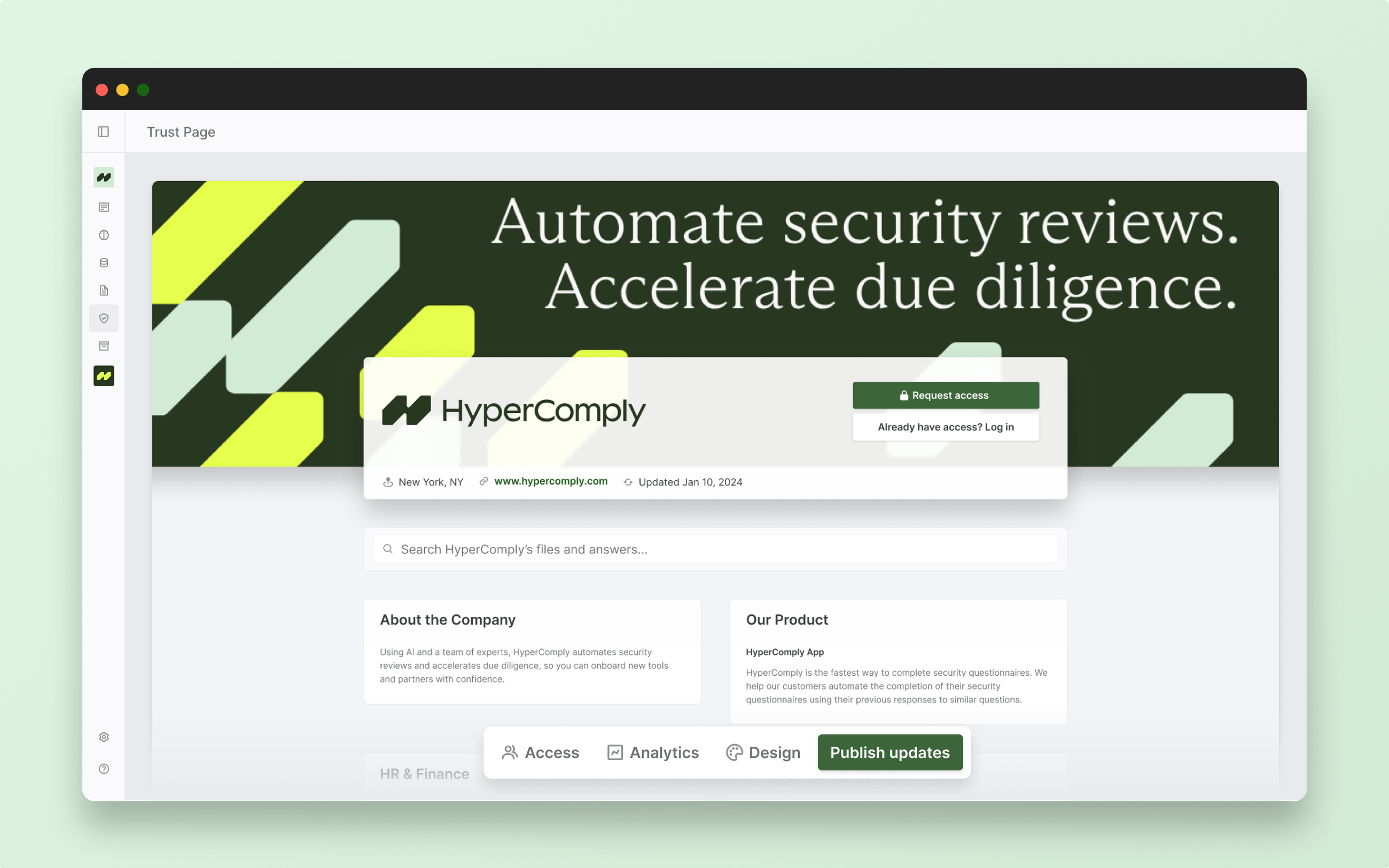 Automate security questionnaires with HyperComply