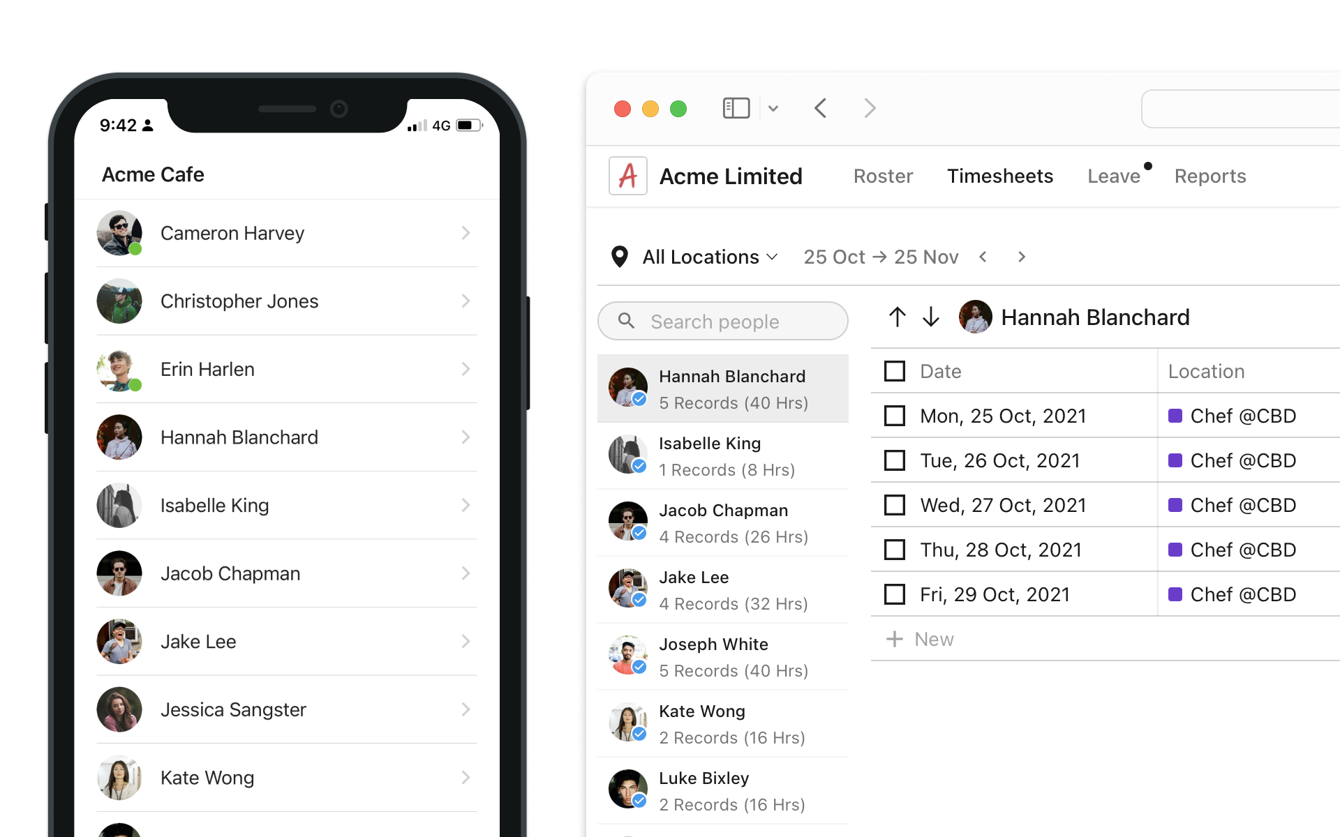 Timble - Rostering, Time Clock & Timesheets Software
