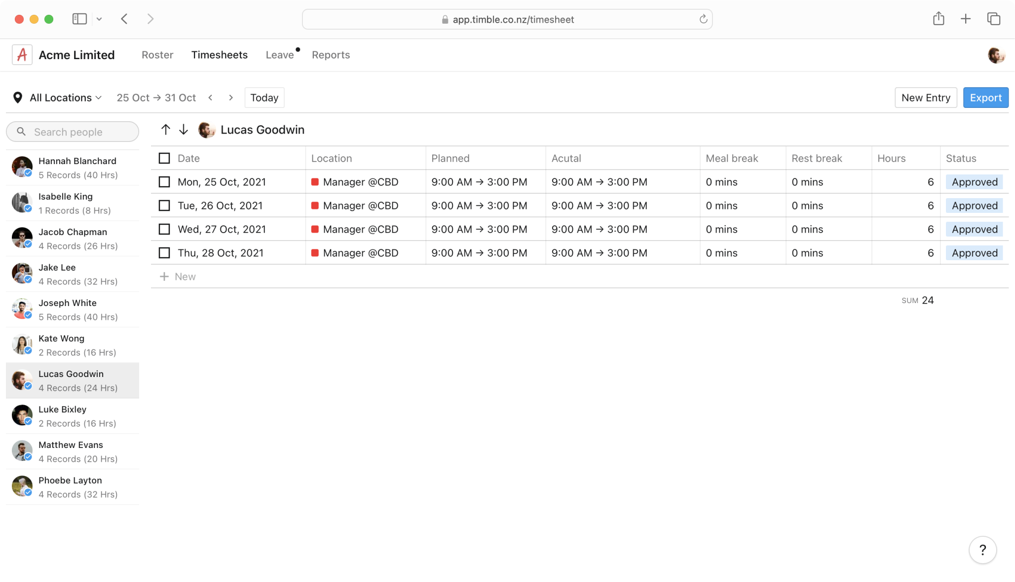 Timble - Employee Time Clock App