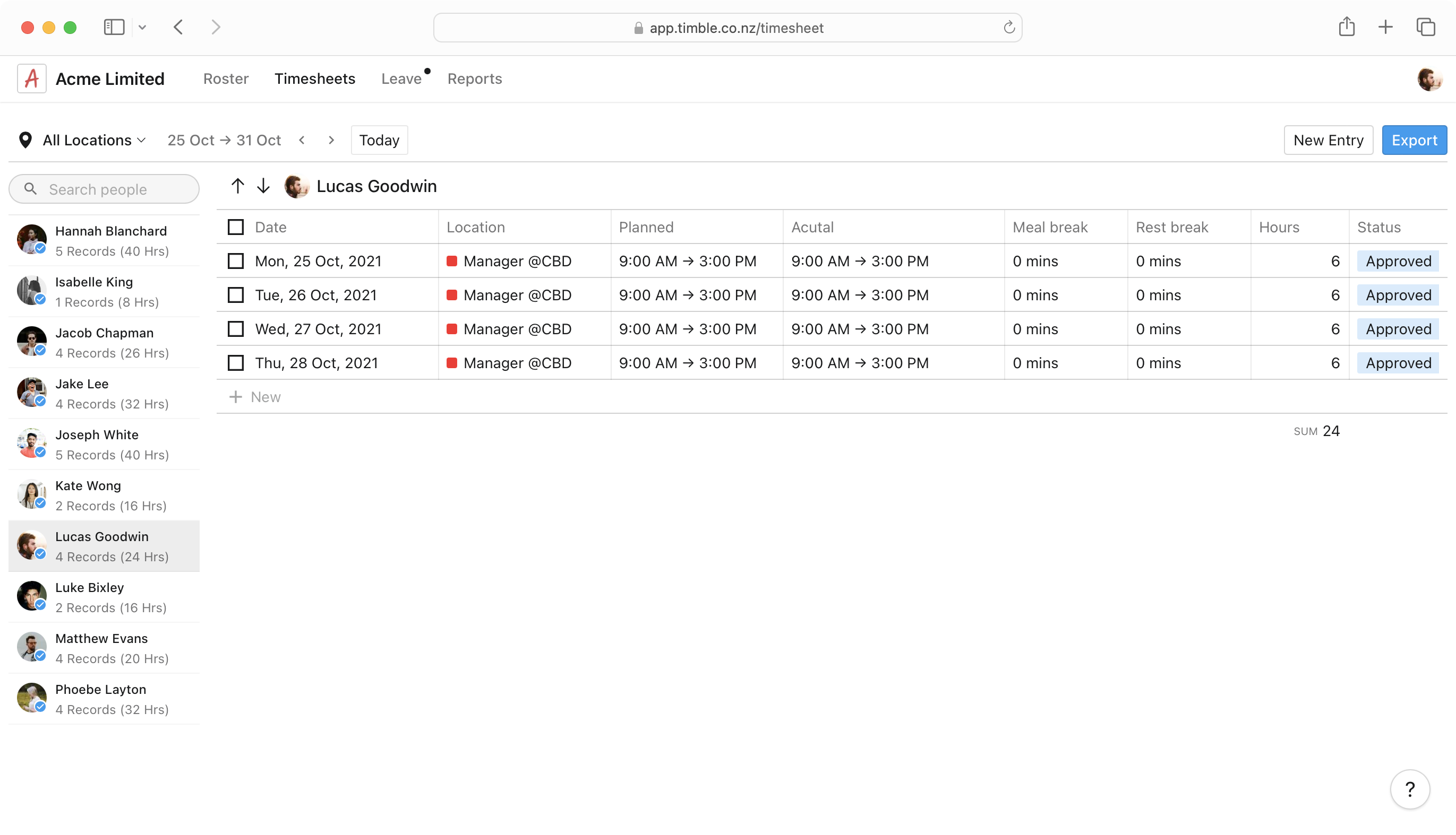 Timble - Time Tracking App