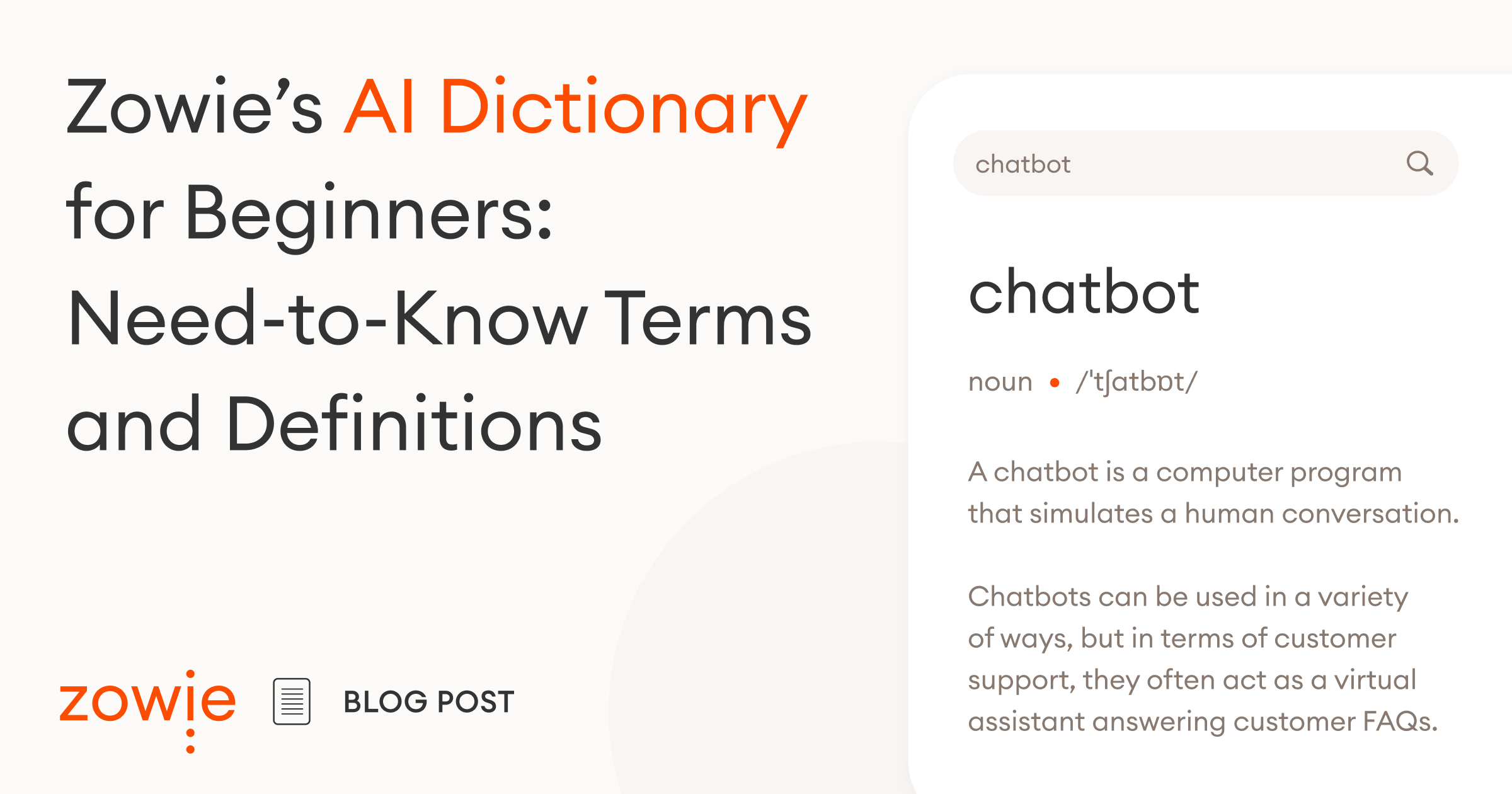 Zowie’s AI Dictionary: Your Intro to AI Terms and Phrases