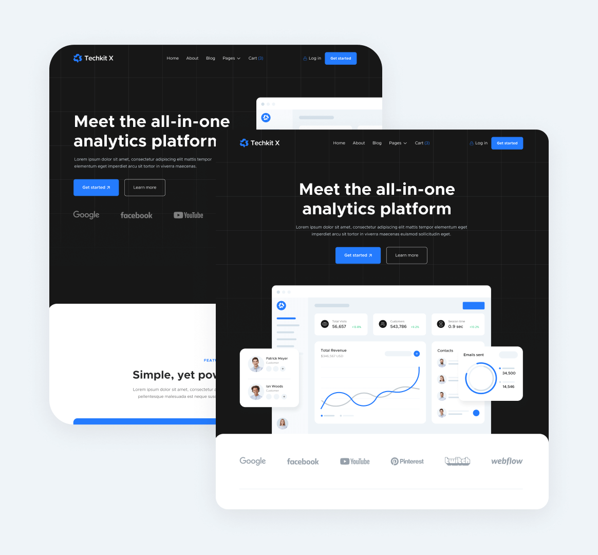 Techkit X - Enterprise SaaS Webflow Template | BRIX Templates - Webflow