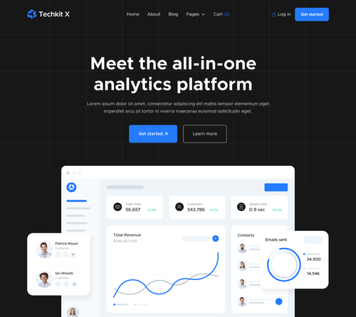 Techkit X - Enterprise SaaS Webflow Template | BRIX Templates - Webflow