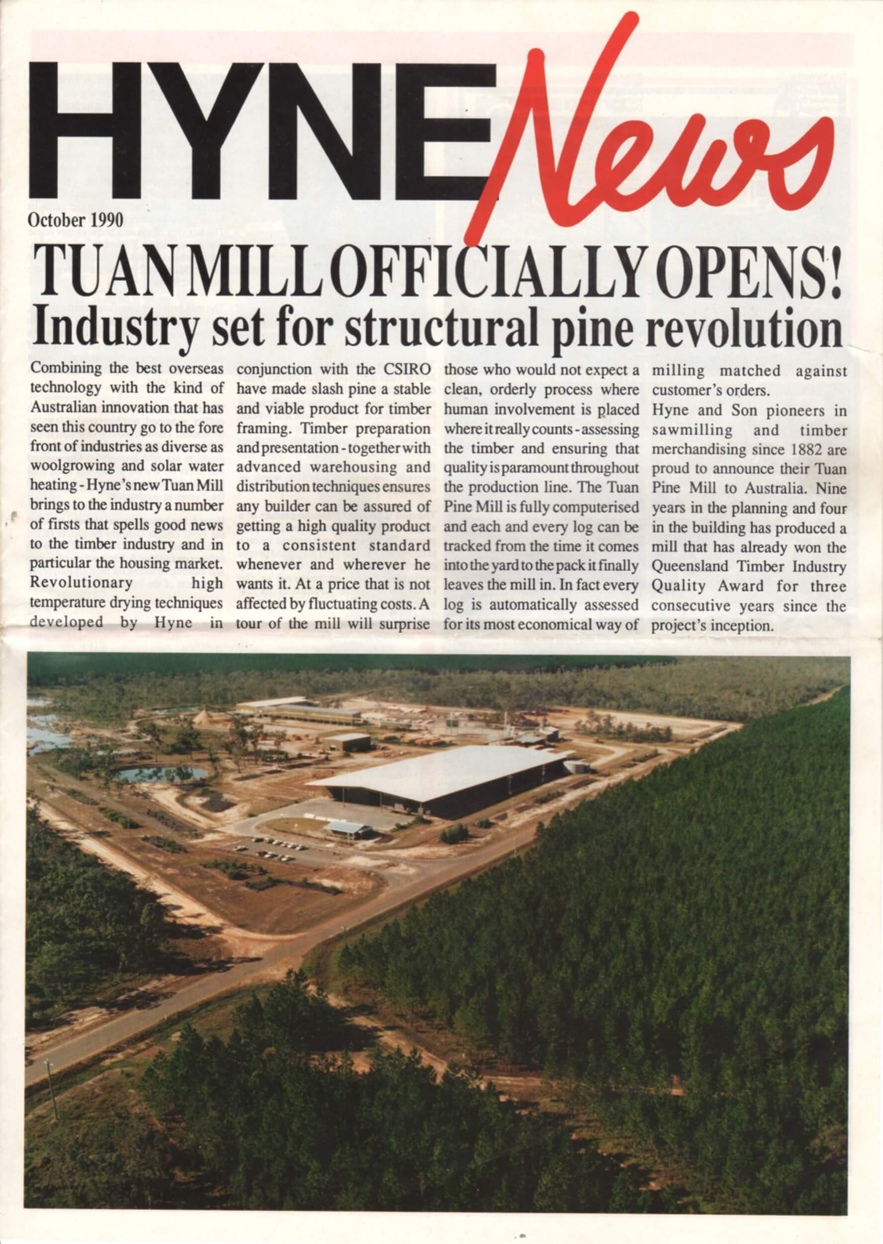Our History | 1980-1999 | Hyne Timber