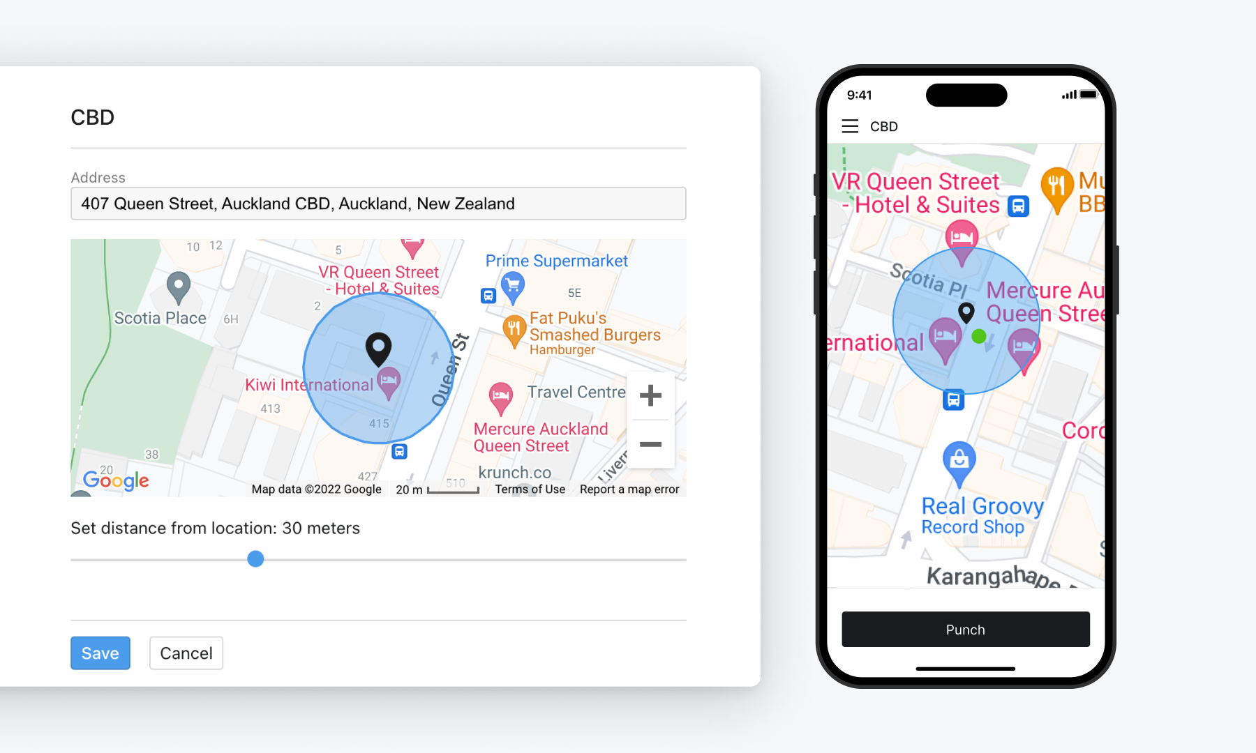 Staff time clock with geofencing and more - Timble