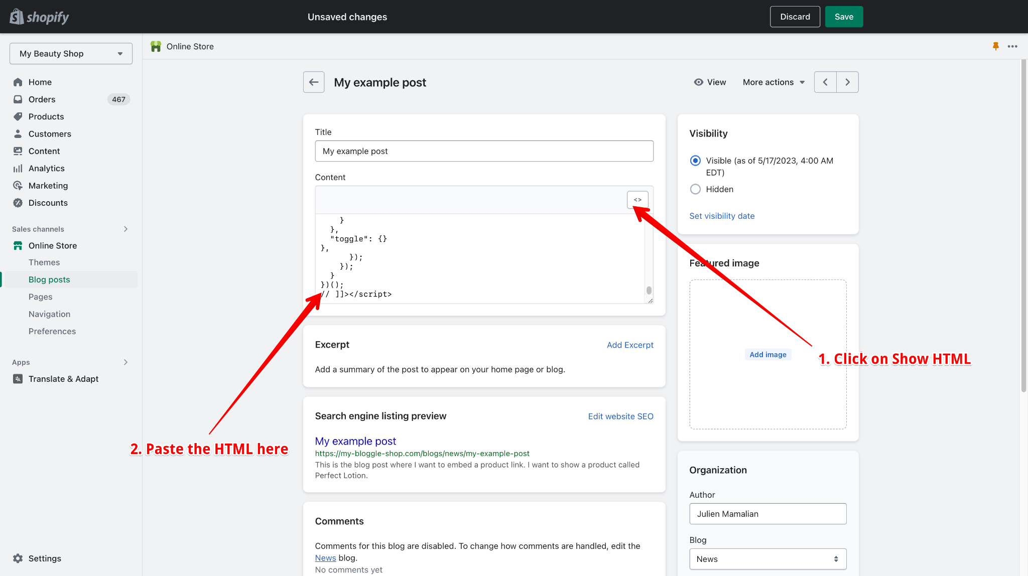 How to Add Products to Shopify Blog Posts? [2024 Tutorial]