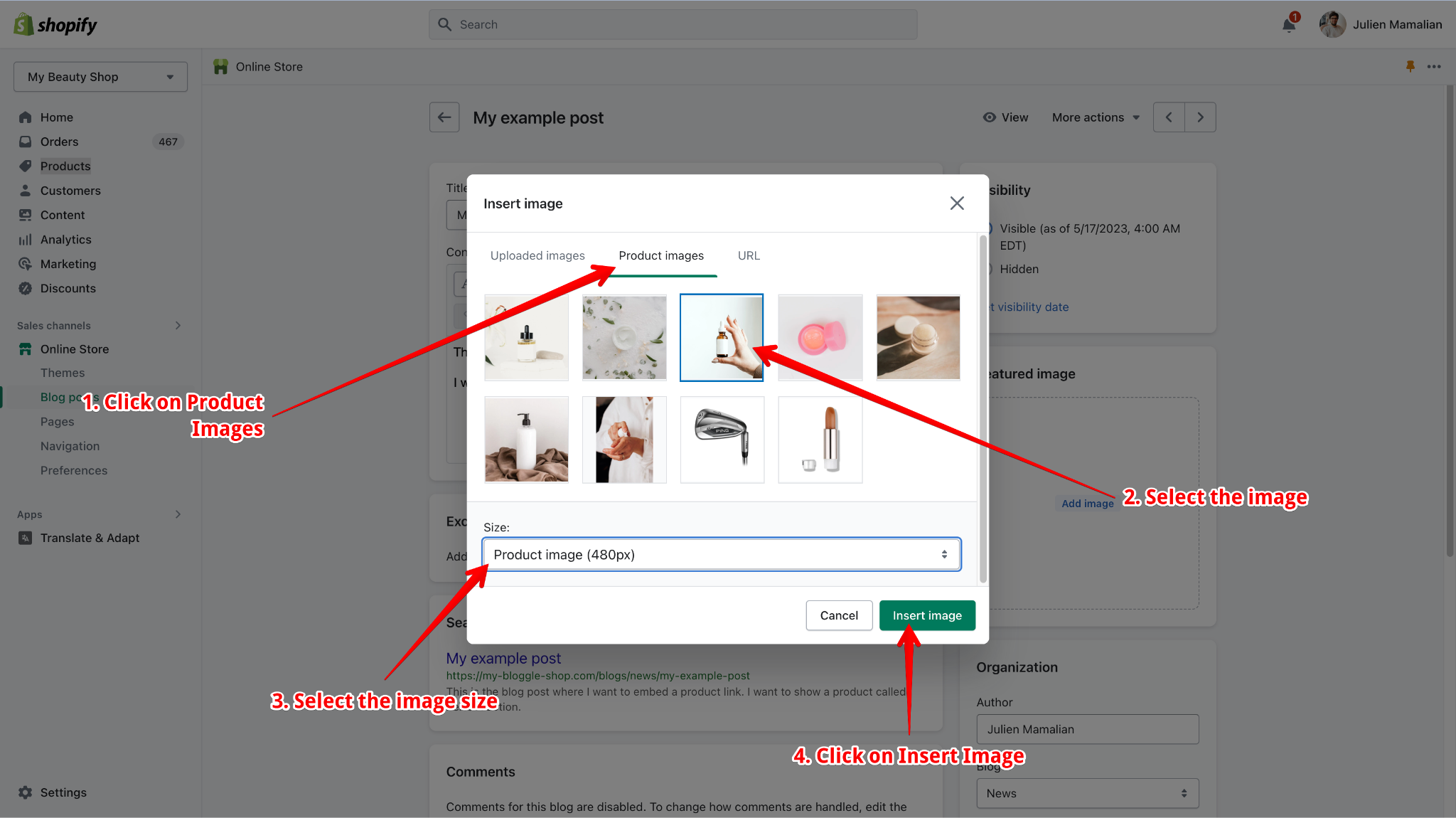 How to Add Products to Shopify Blog Posts? [2024 Tutorial]