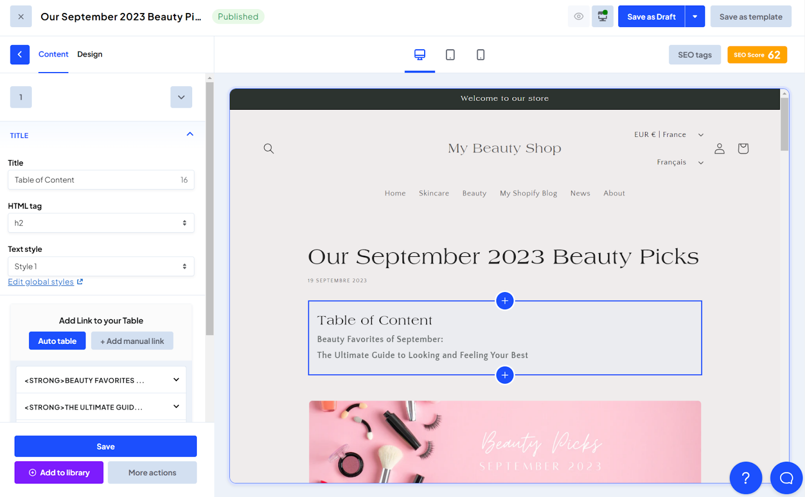 Shopify Blog Table of Contents (How to Add It Easily!)