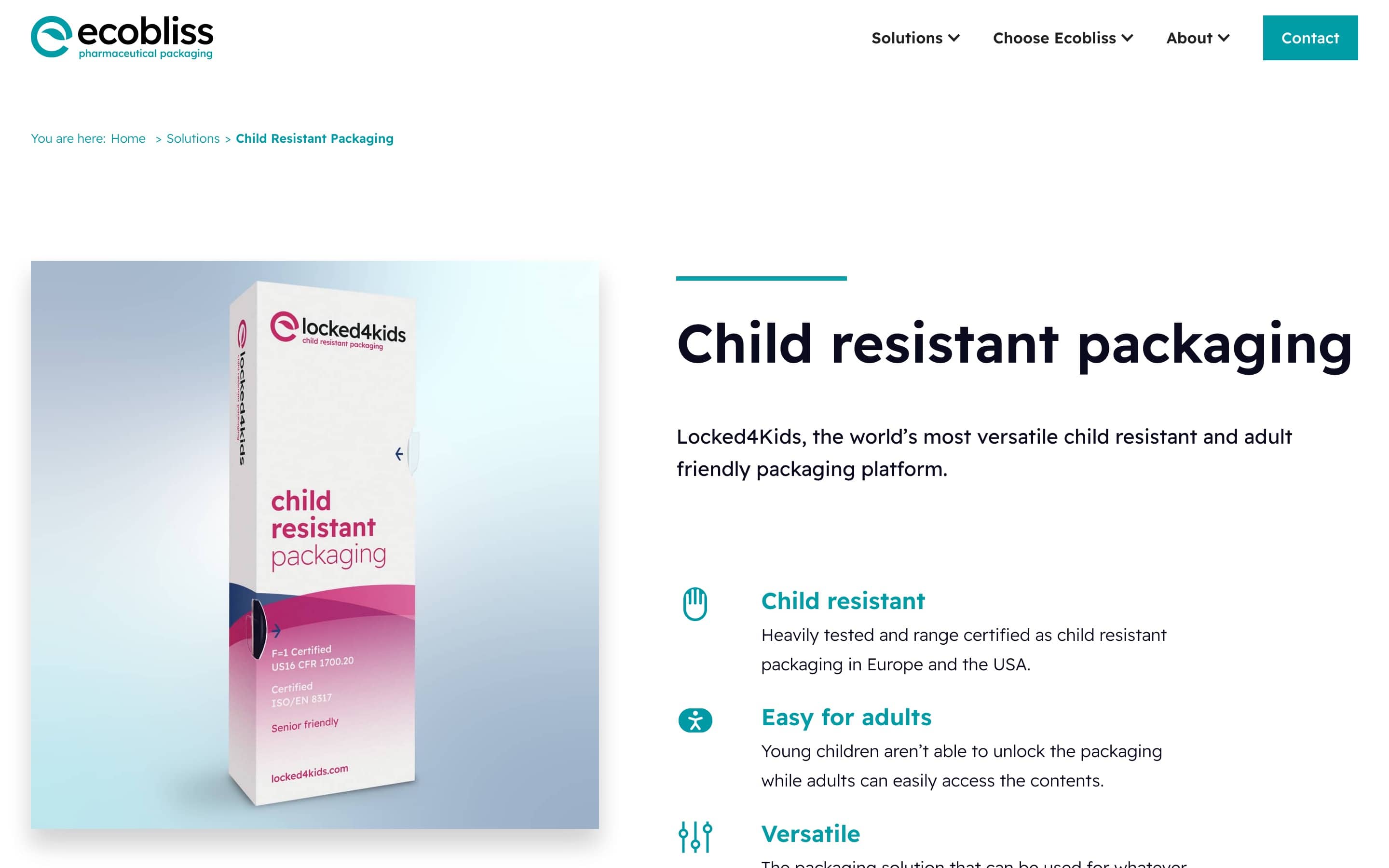 Child Resistant Packaging | Ecobliss Pharmaceutical Packaging