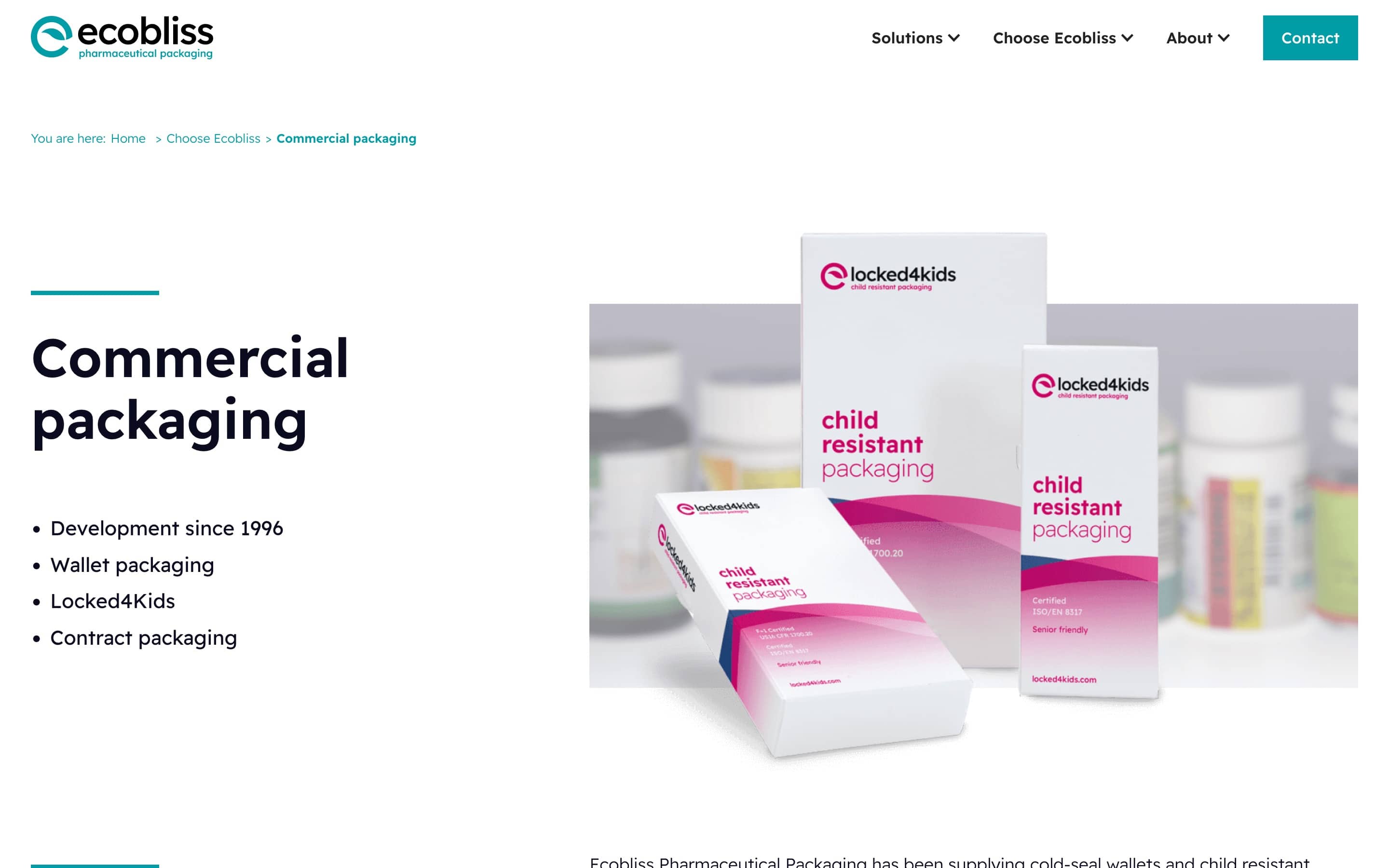 Commercial packaging | Ecobliss Pharmaceutical Packaging