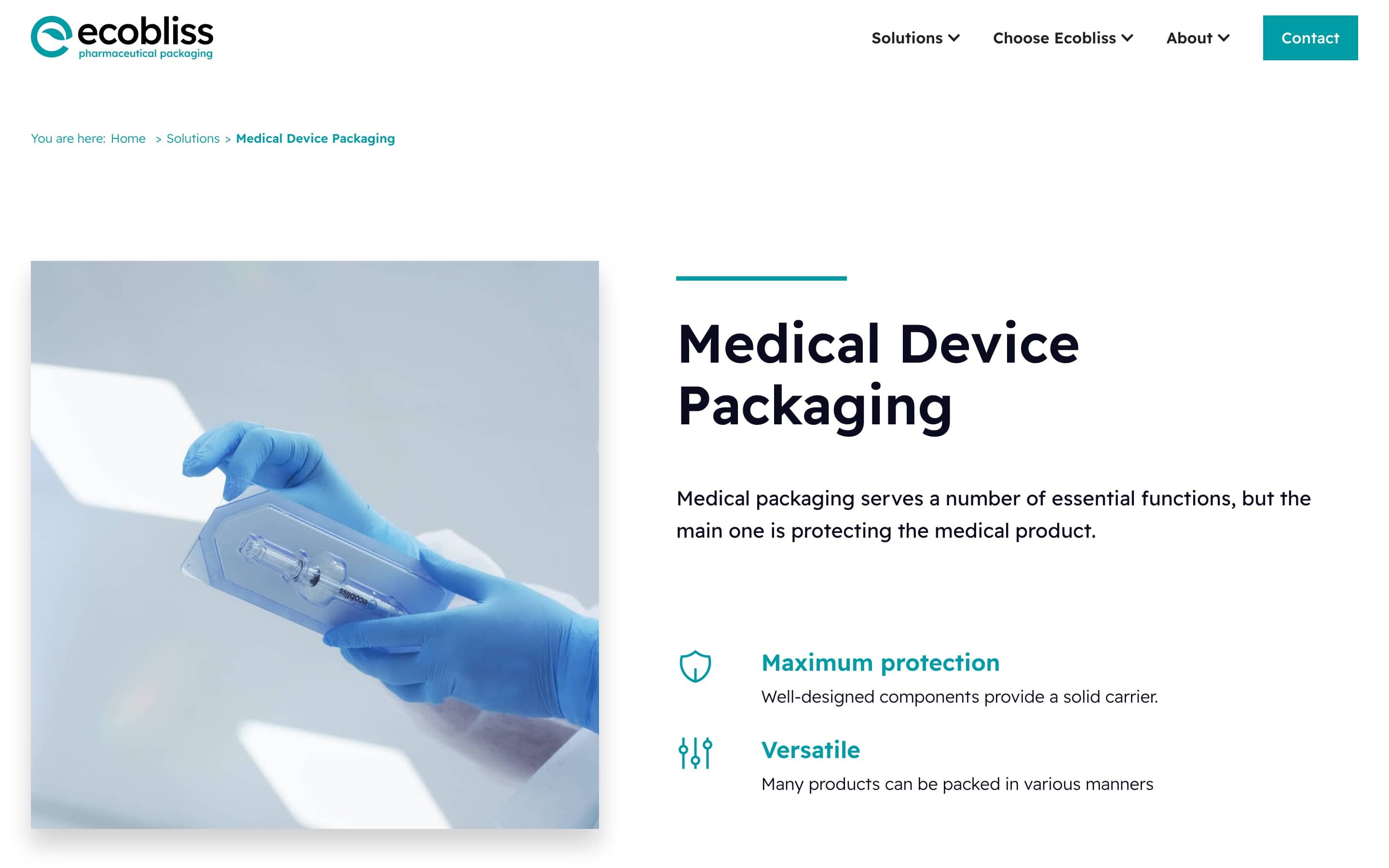 Medical Device Packaging | Ecobliss Pharmaceutical Packaging