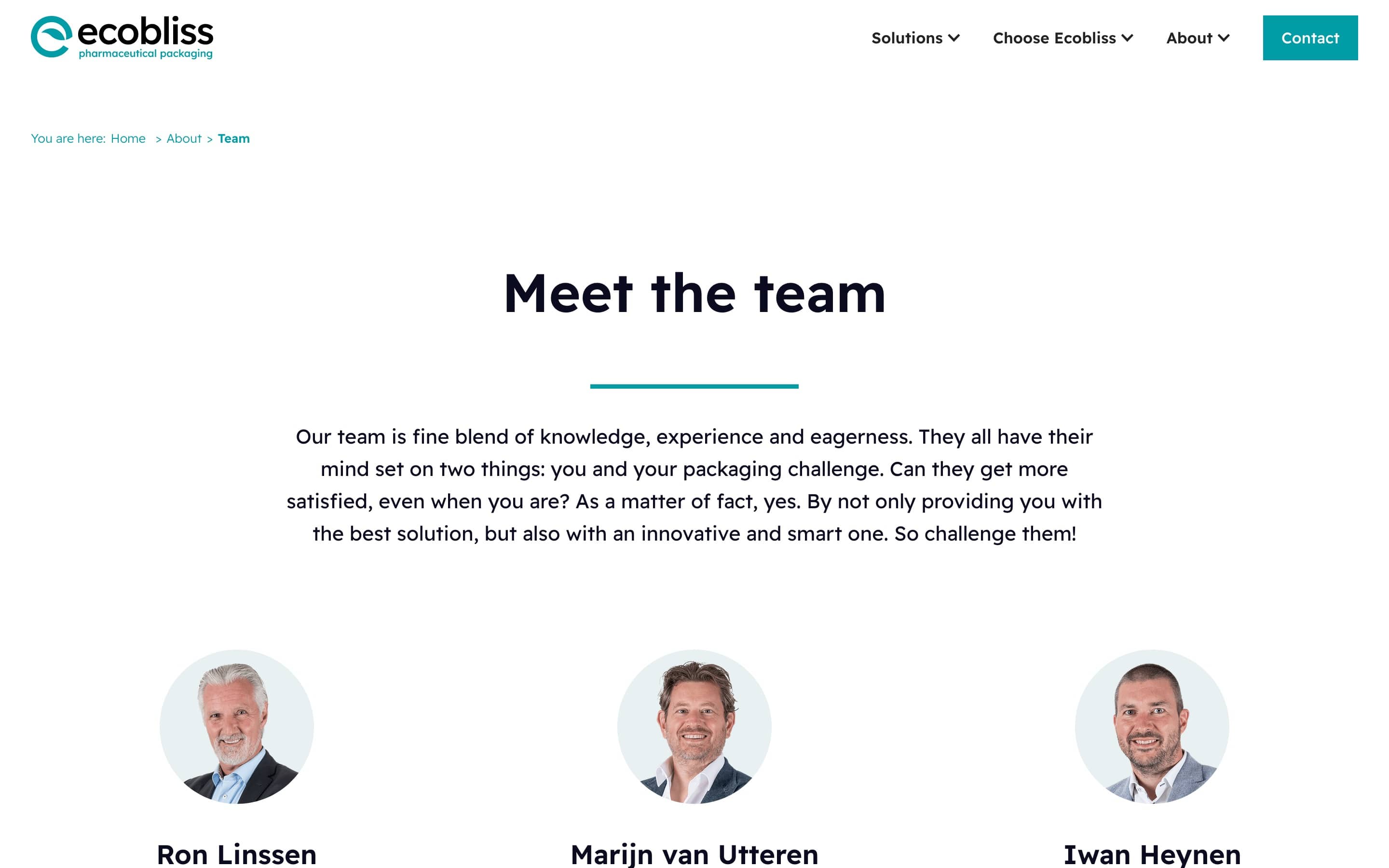 Team | Ecobliss Pharmaceutical Packaging