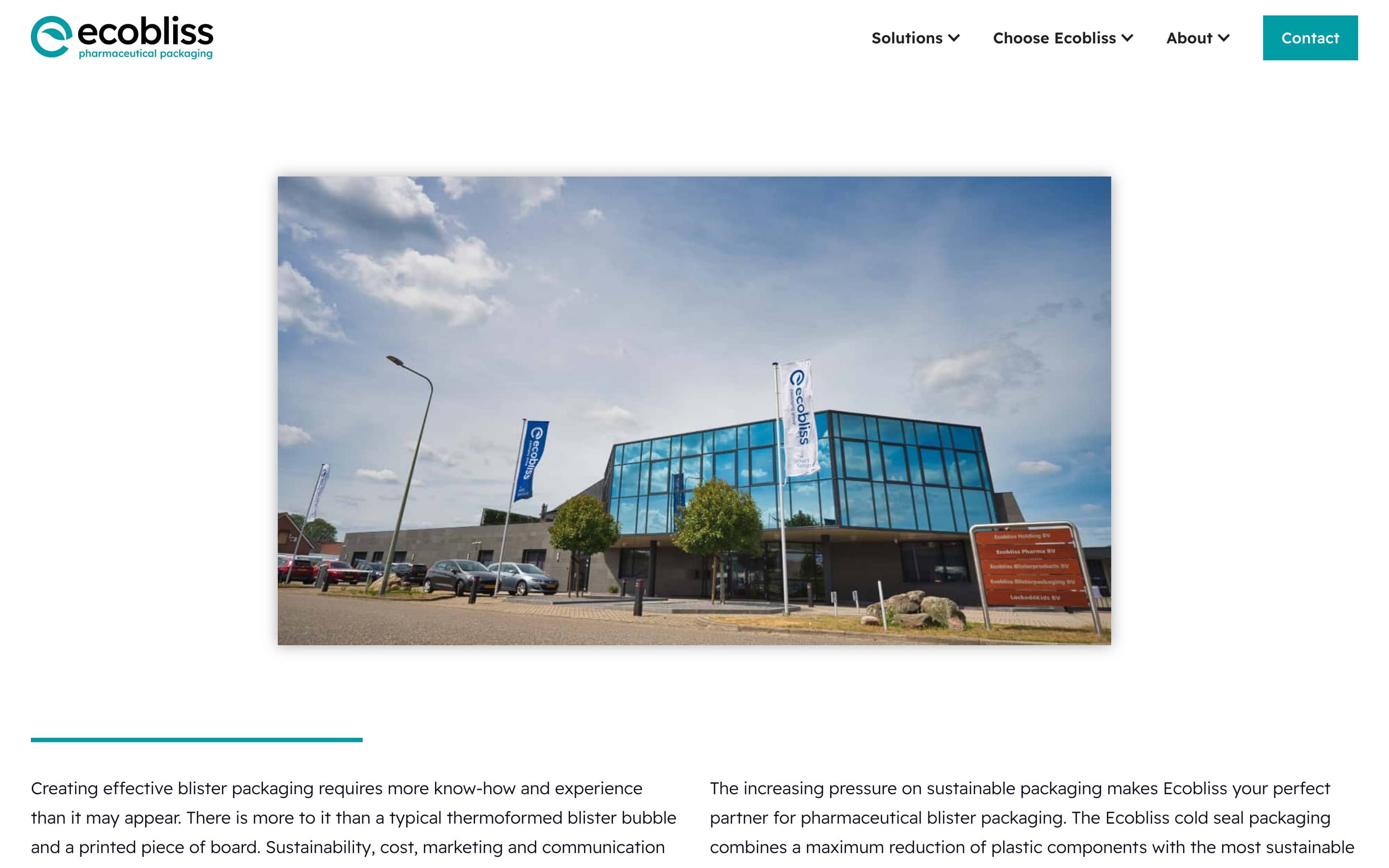 Antecedentes e historia | Ecobliss Pharmaceutical Packaging