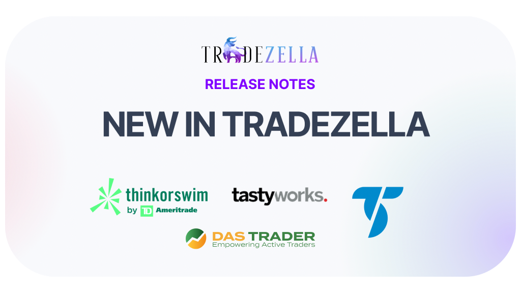 Trading Journal Software Updates - November 2023 - TradeZella