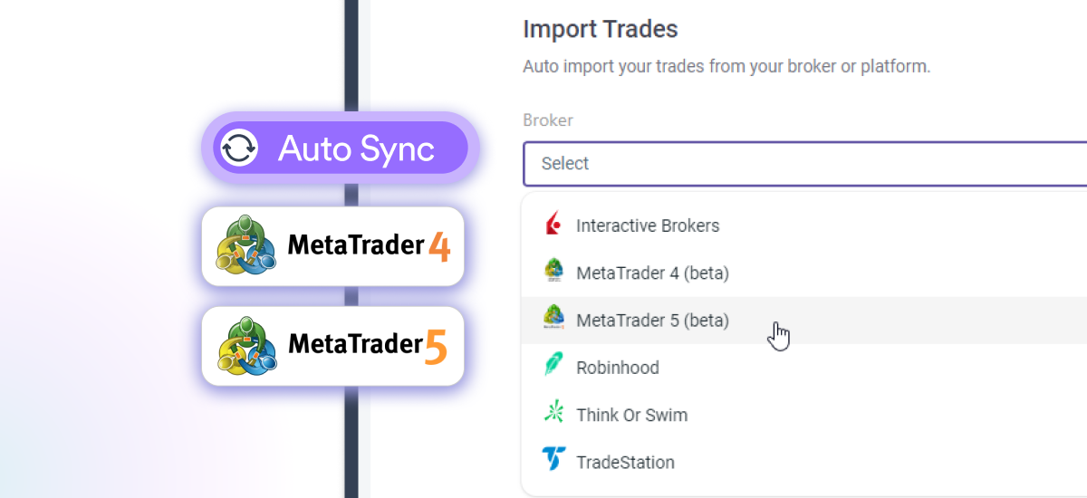 Meta Trader 4 and Meta Trader 5 Broker AutoSync - TradeZella