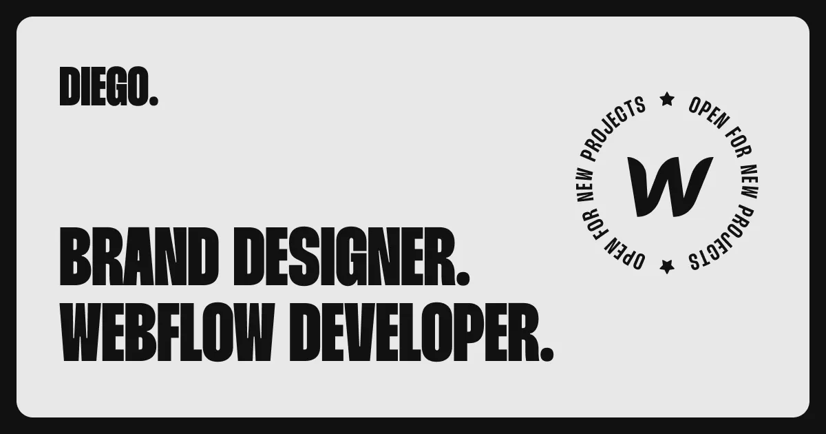 Diego - Brand Designer & Webflow Developer