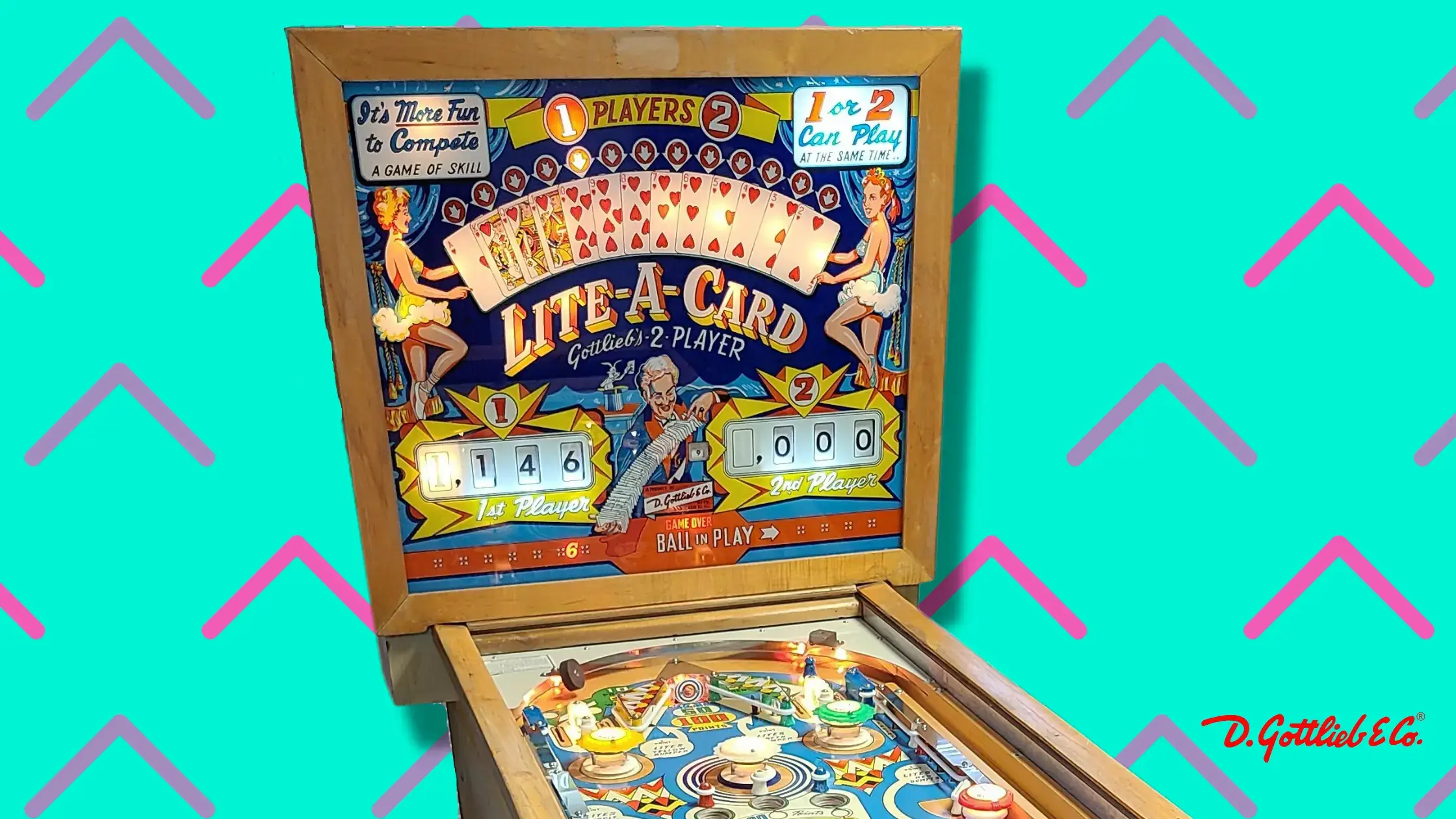 Lite-A-Card (1960) Pinball Machine by D. Gottlieb & Co.