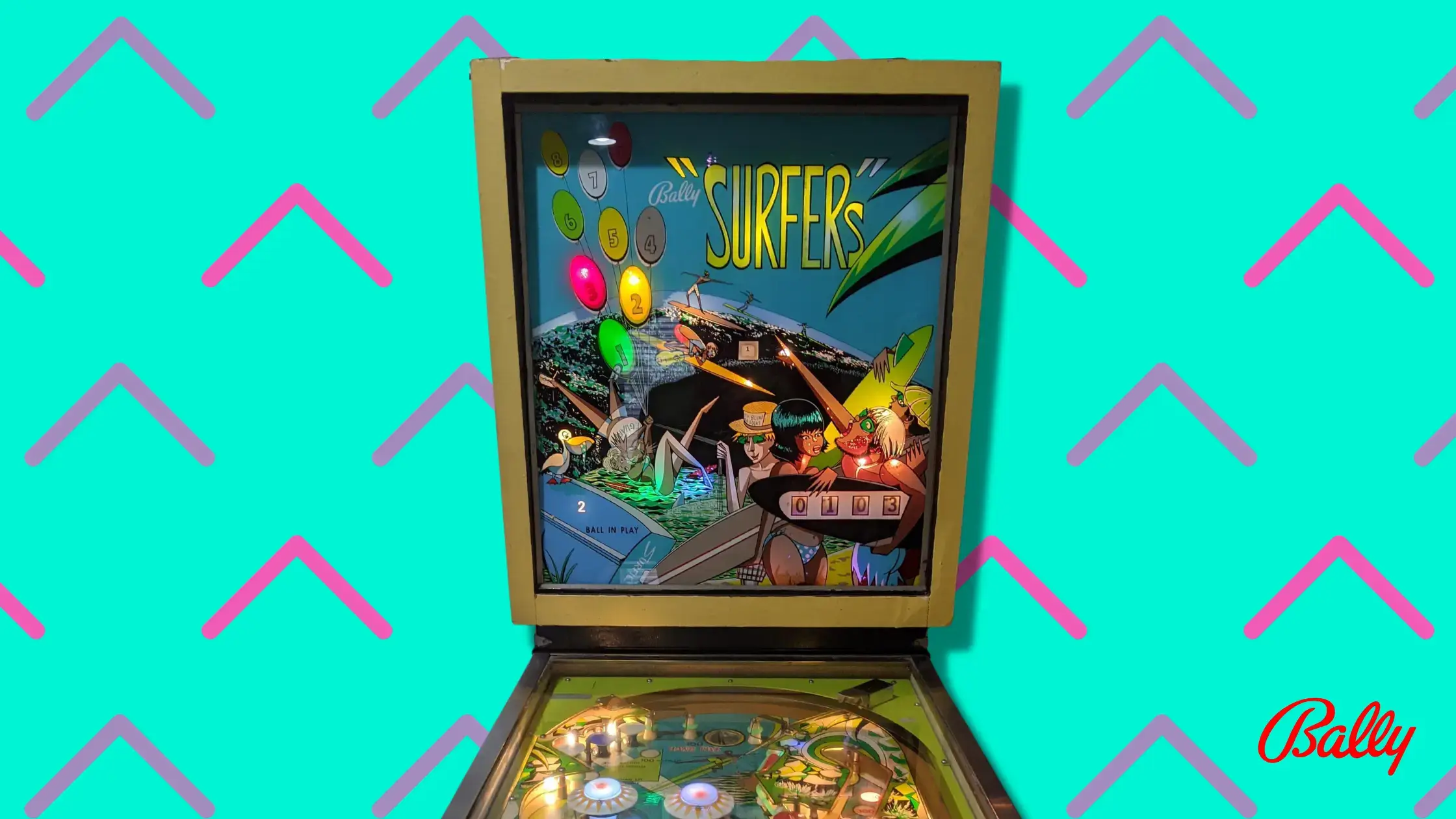 Surfers (1967) Pinball Machine by Bally Manufacturing Co.