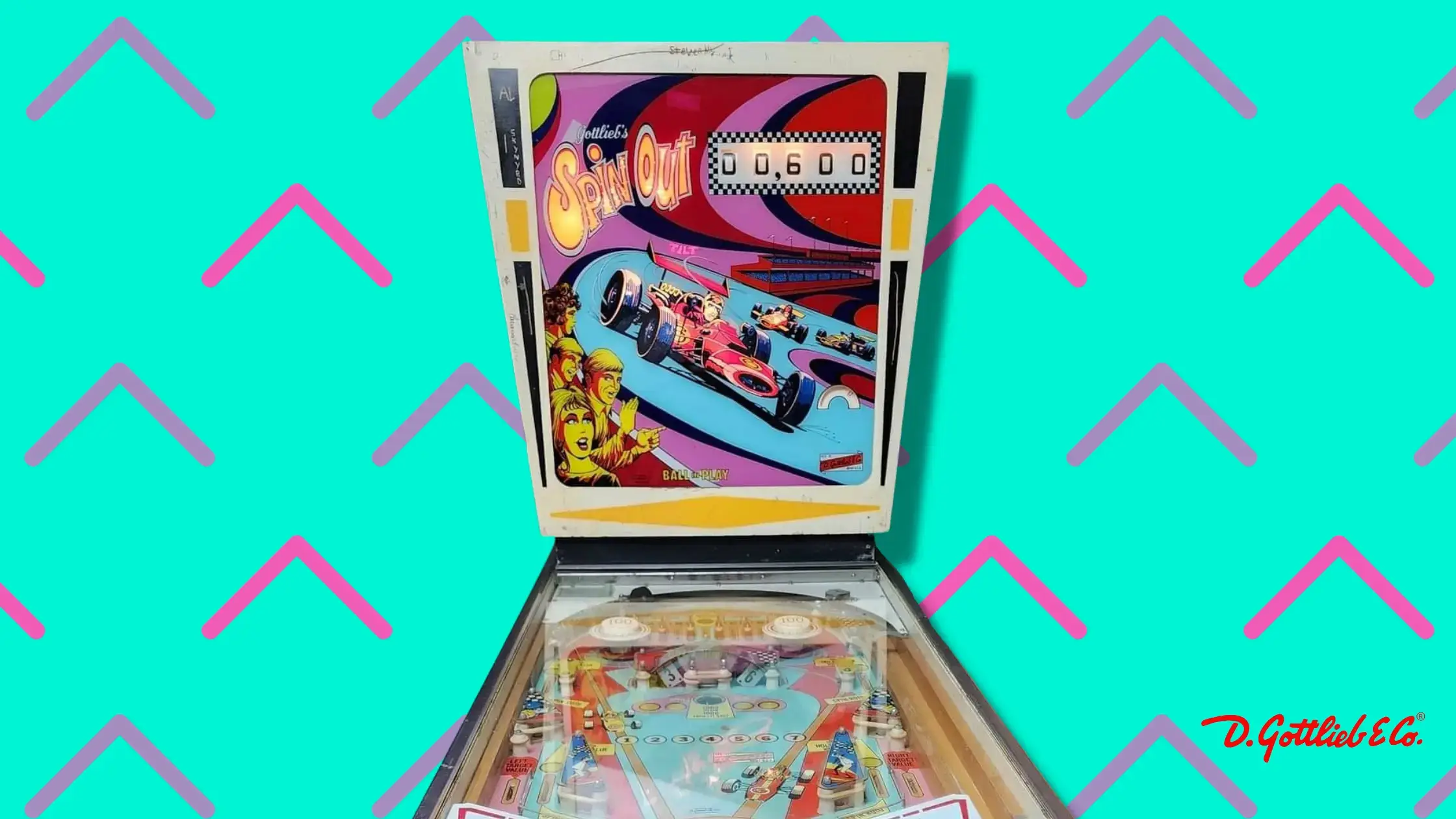 Spin Out (1975) Pinball Machine by D. Gottlieb & Co.