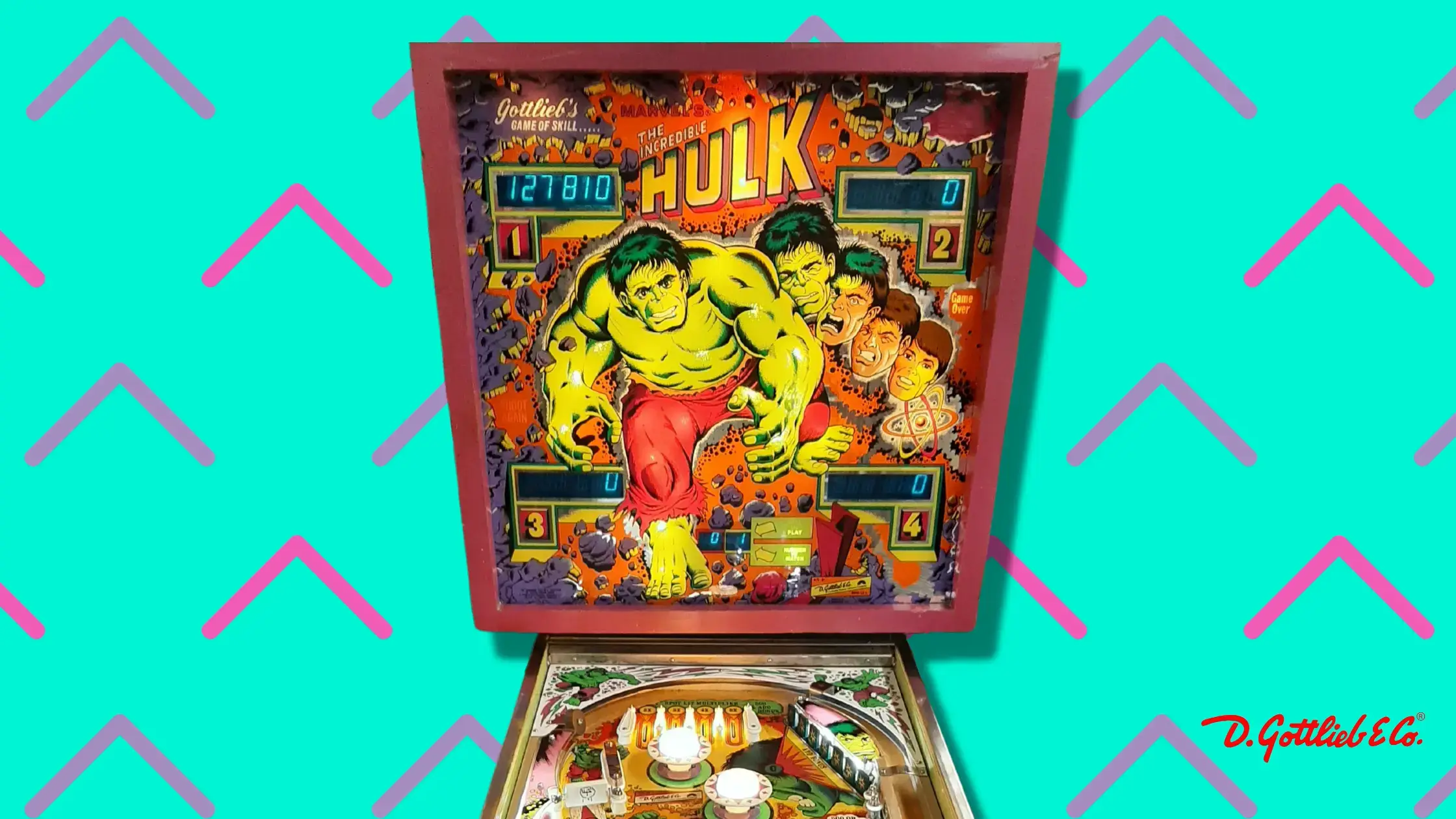 The Incredible Hulk (1979) Pinball Machine by D. Gottlieb & Co.