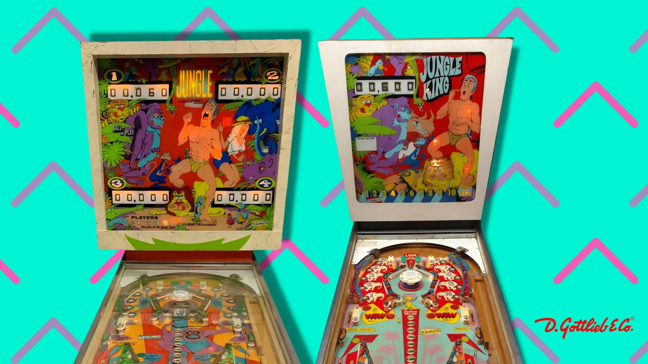 Jungle / Wild Life / Jungle King (1972) Pinball Machine by D. Gottlieb ...