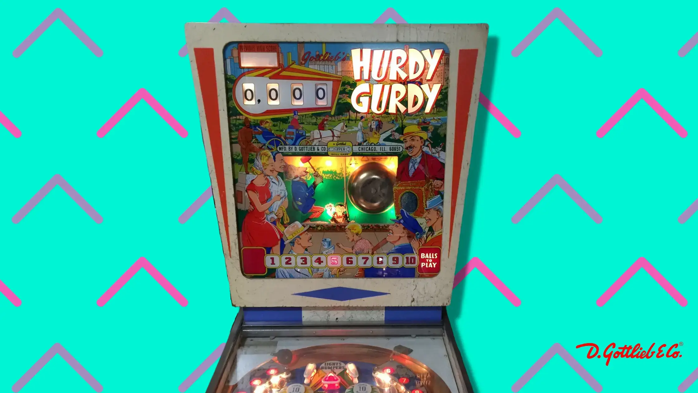 Central Park / Hurdy Gurdy (1966) Pinball Machine by D. Gottlieb & Co.