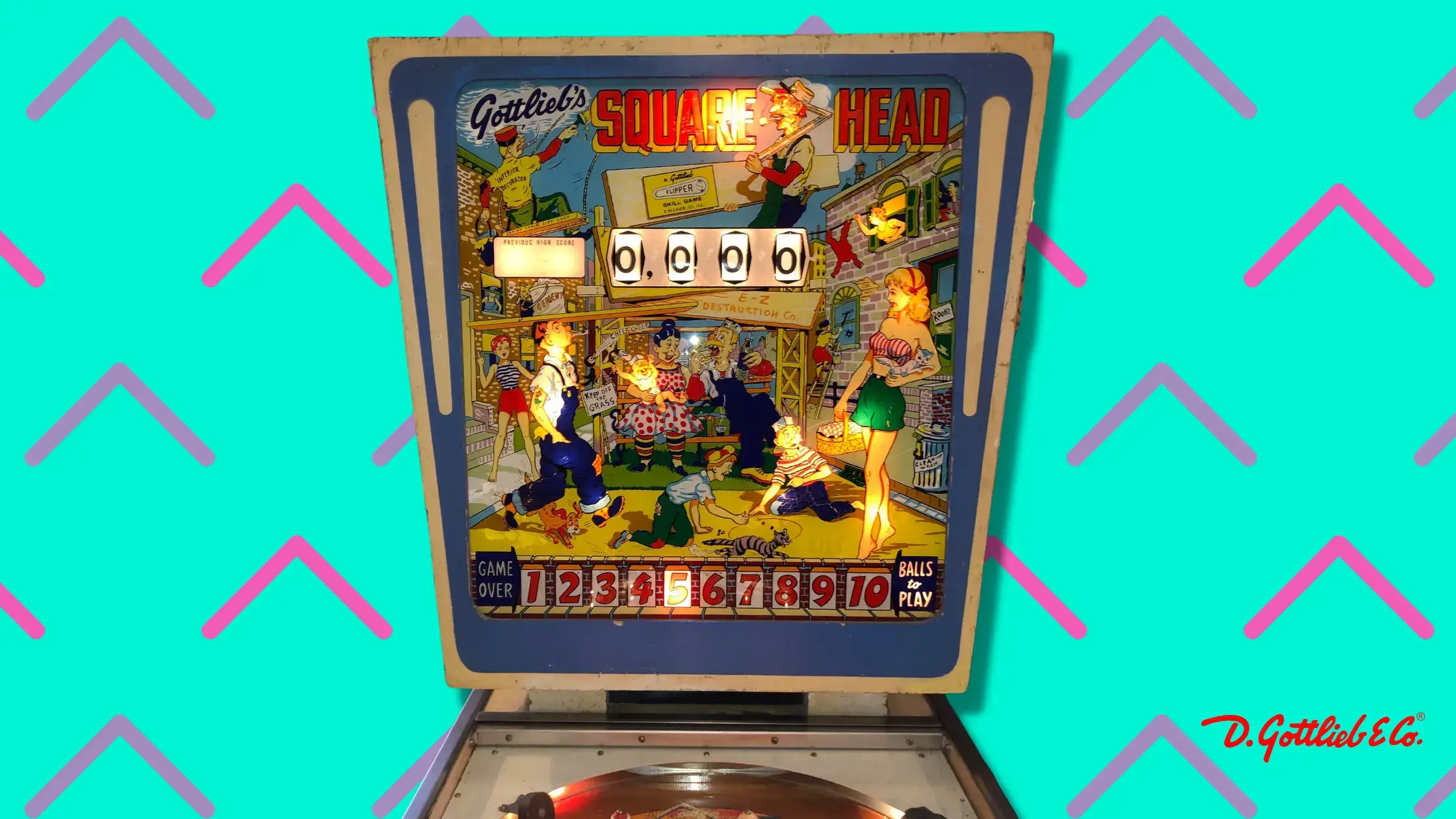 Square Head (1963) Pinball Machine by D. Gottlieb & Co.