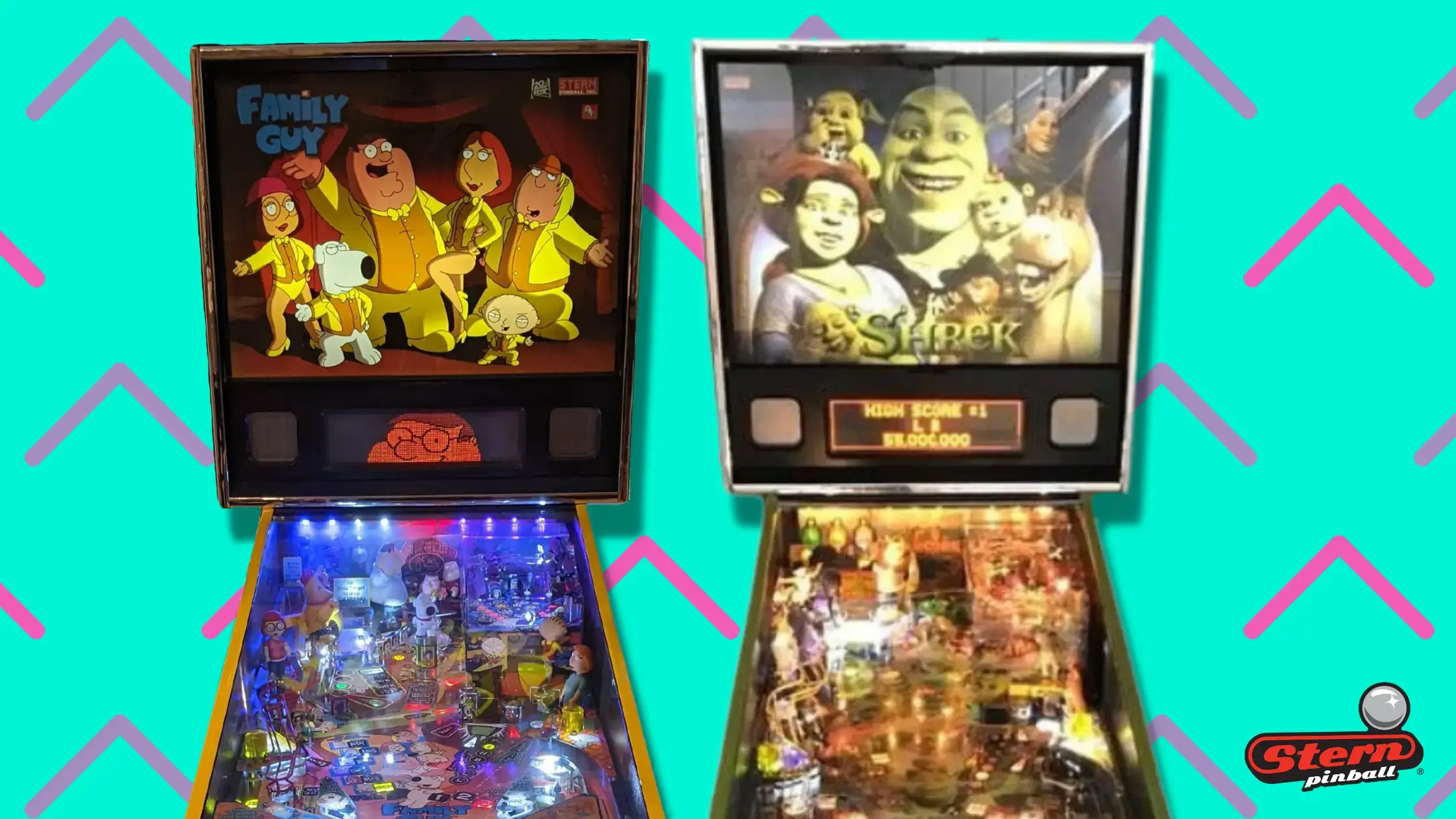 Family Guy / Shrek (2007) Pinball Machine by Stern Pinball Inc.