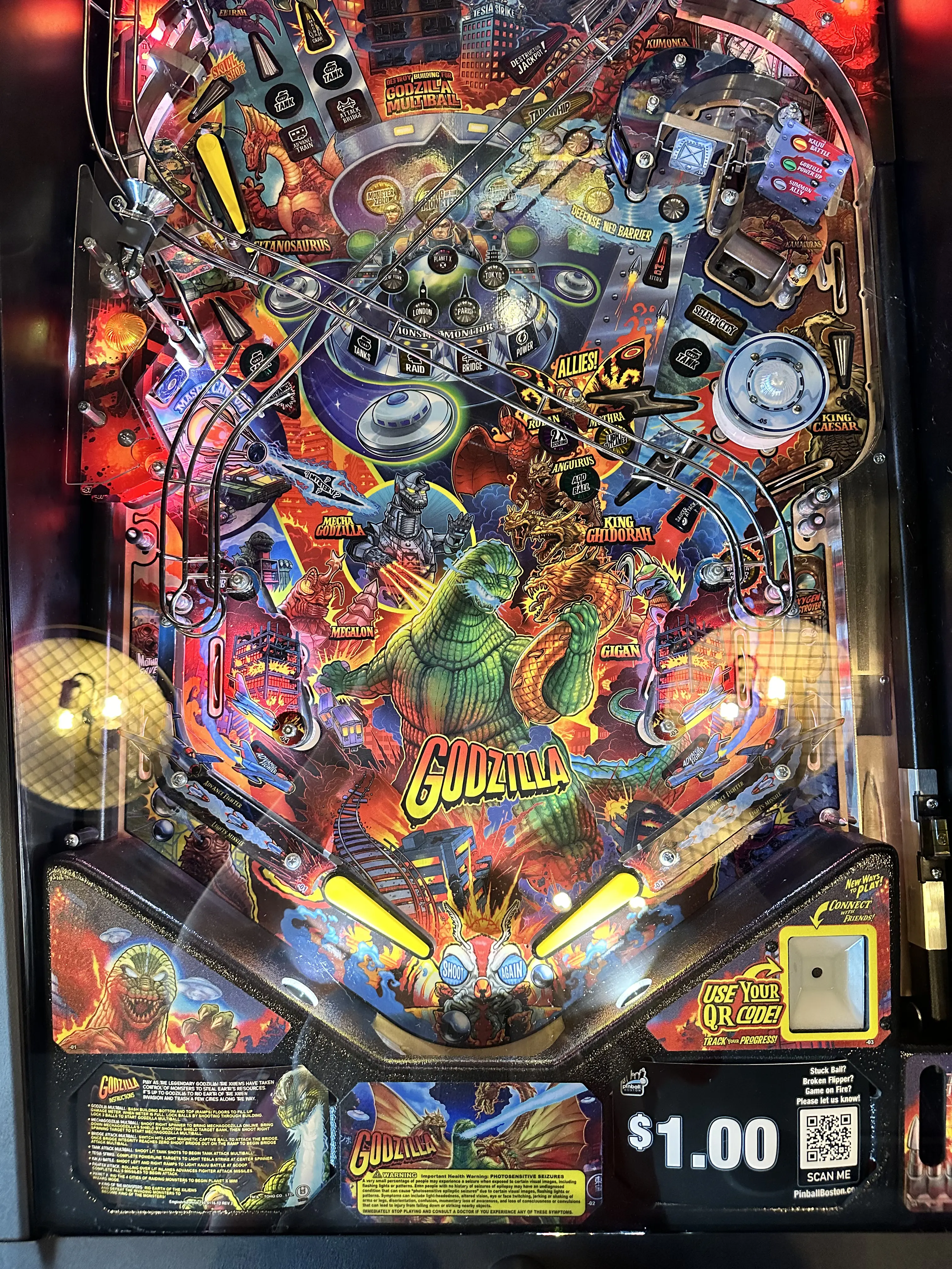 Godzilla (2021) Pinball Machine by Stern Pinball Inc.