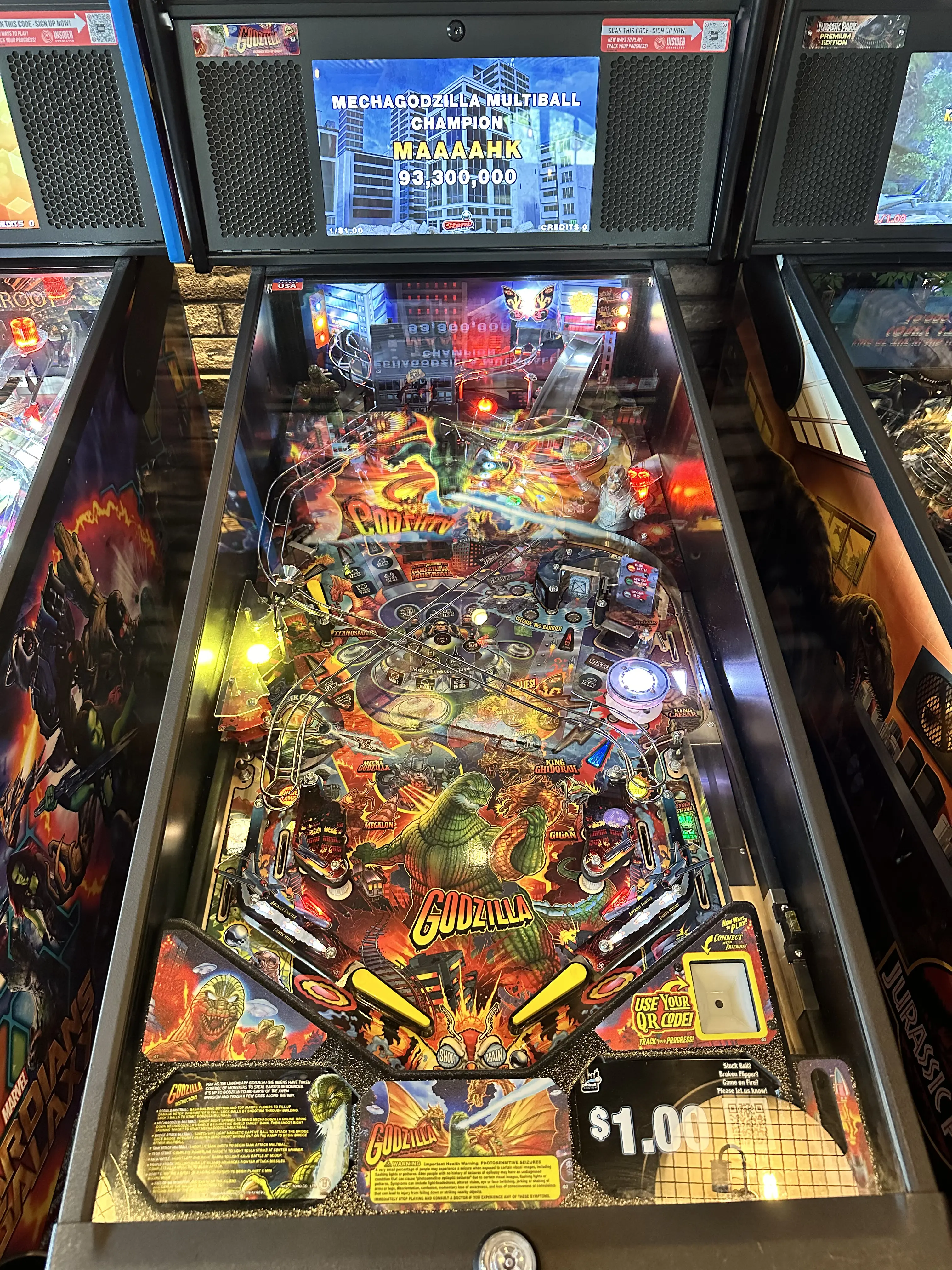 Godzilla (2021) Pinball Machine by Stern Pinball Inc.