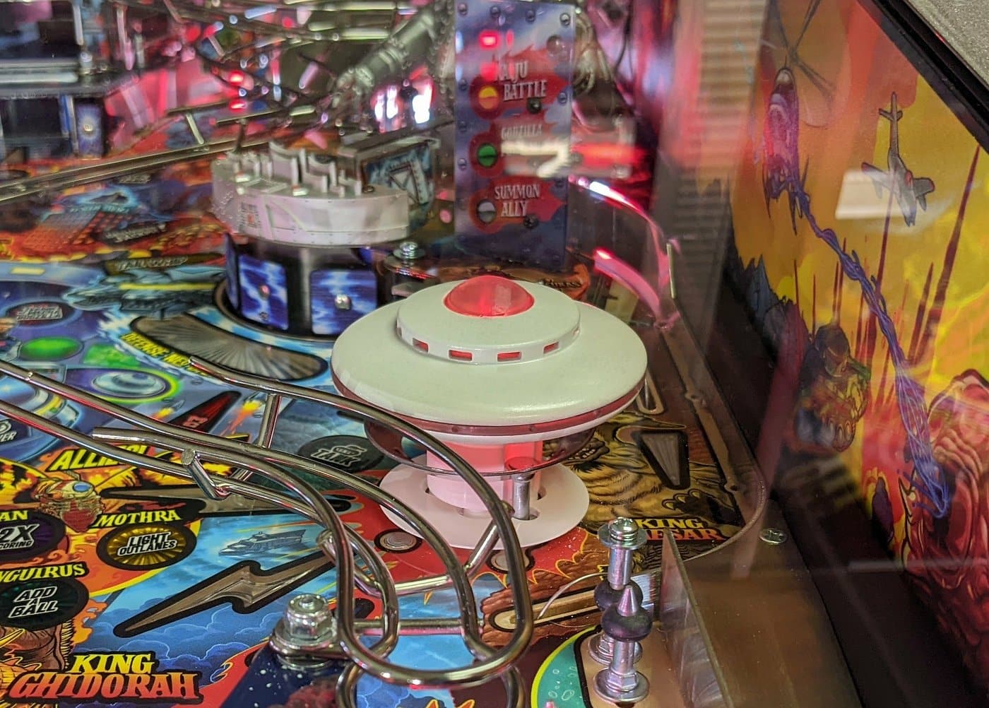 Godzilla Xilien Pop Bumper UFO | Checko's Mods | Pinball Mods & Toppers ...