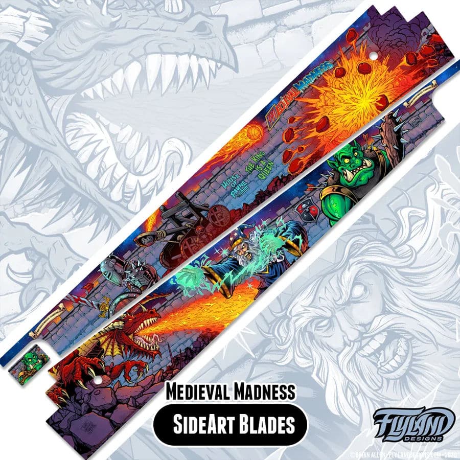 Medieval Madness Side Art Blades | Flyland Designs | Pinball Mods ...