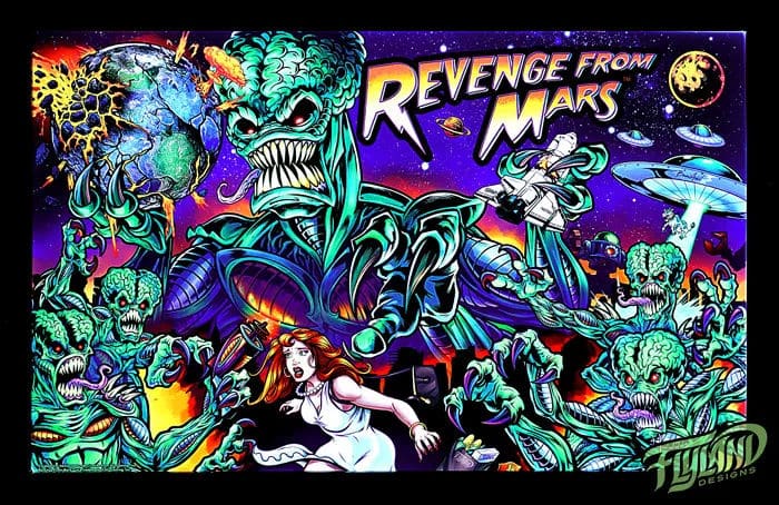 Revenge From Mars Alternate Translite | Flyland Designs | Pinball Mods ...